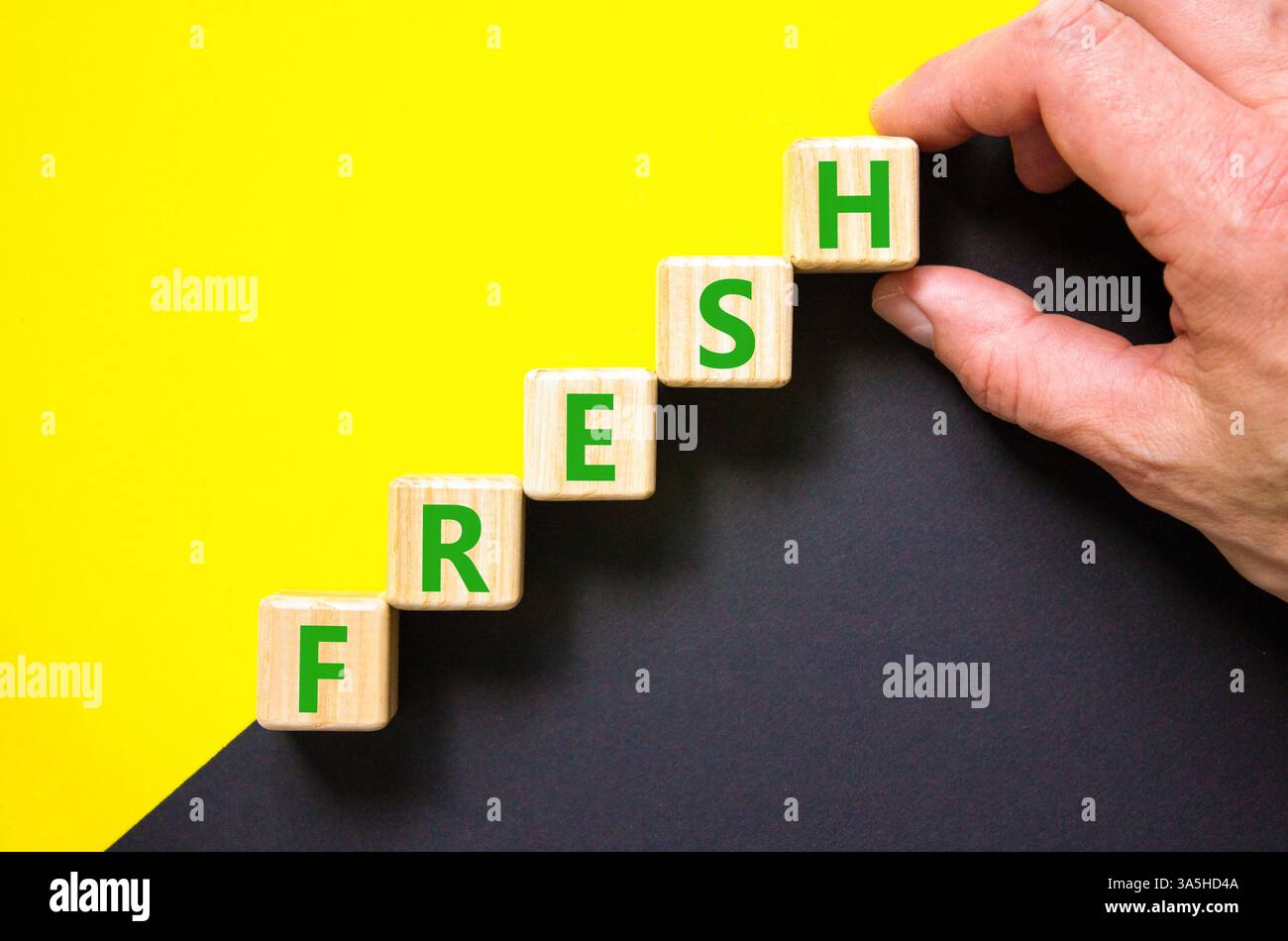Fresh symbol. Concept word Fresh on beautiful wooden blocks. Beautiful ...