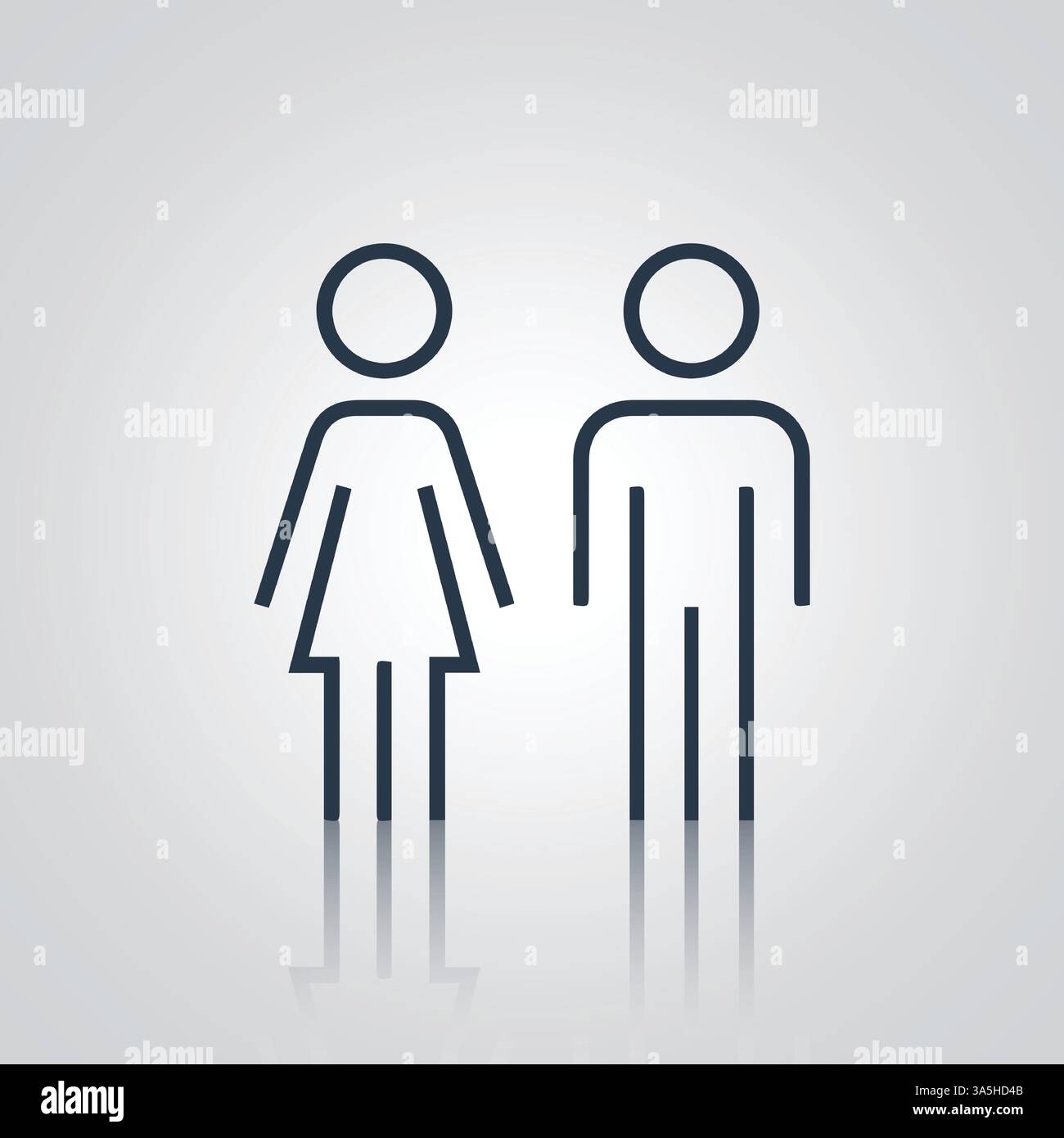 Girls boys symbol set hi-res stock photography and images - Alamy