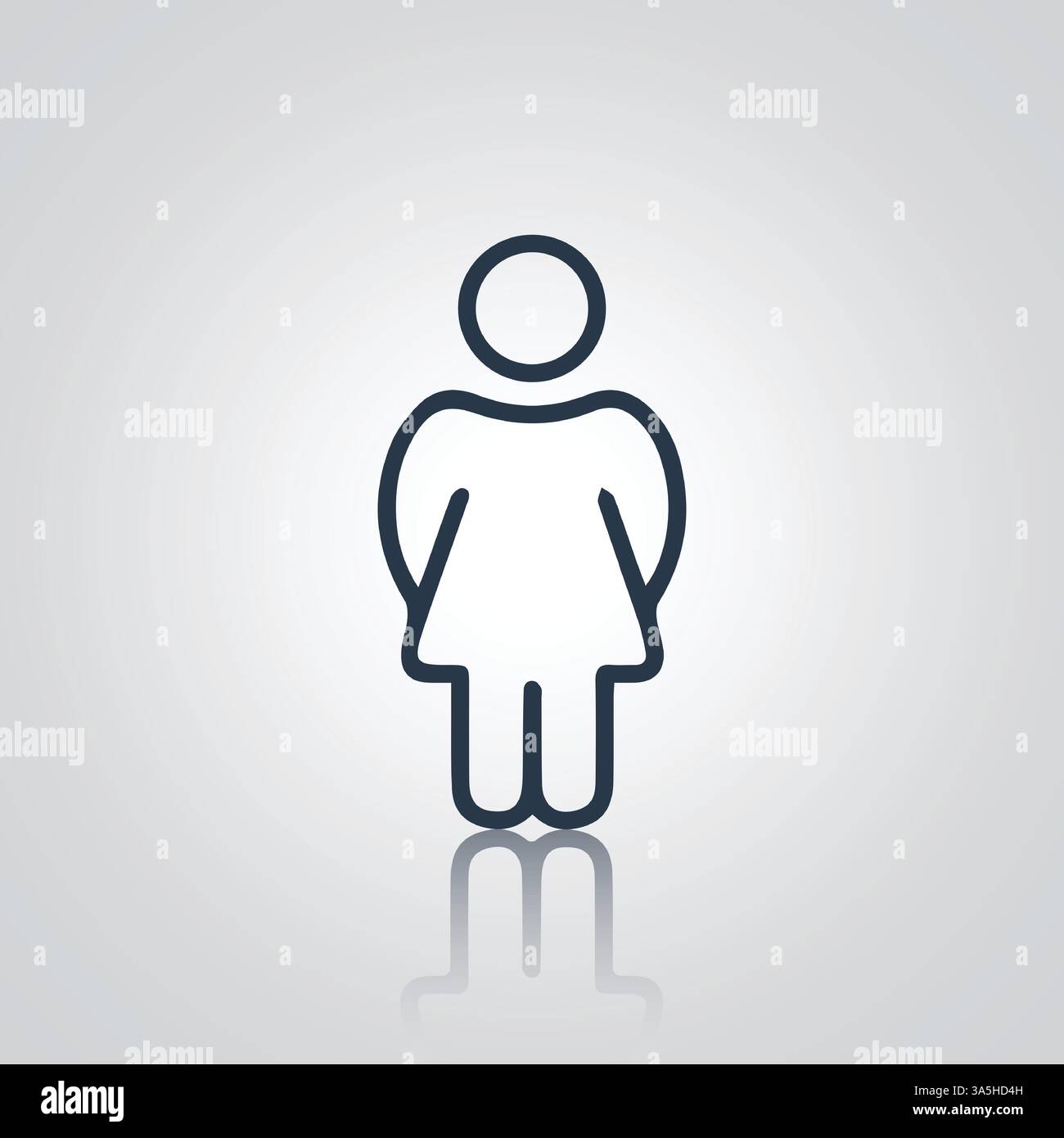 Pictograms of a fat woman, restroom door signs, icons Stock Vector ...