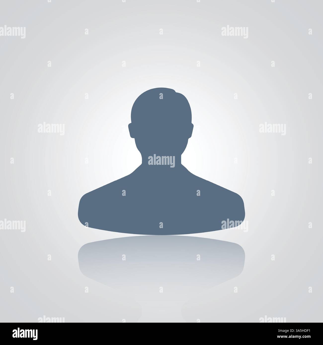 Man avatar Generic, in grey color, with a silver background Stock ...