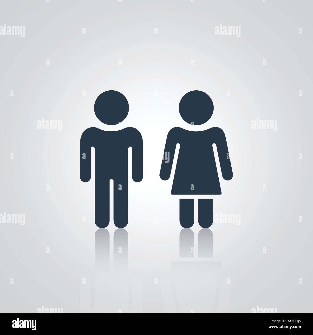 Pictograms of a man and a woman, Toilet Doors signs, icons Stock Vector ...