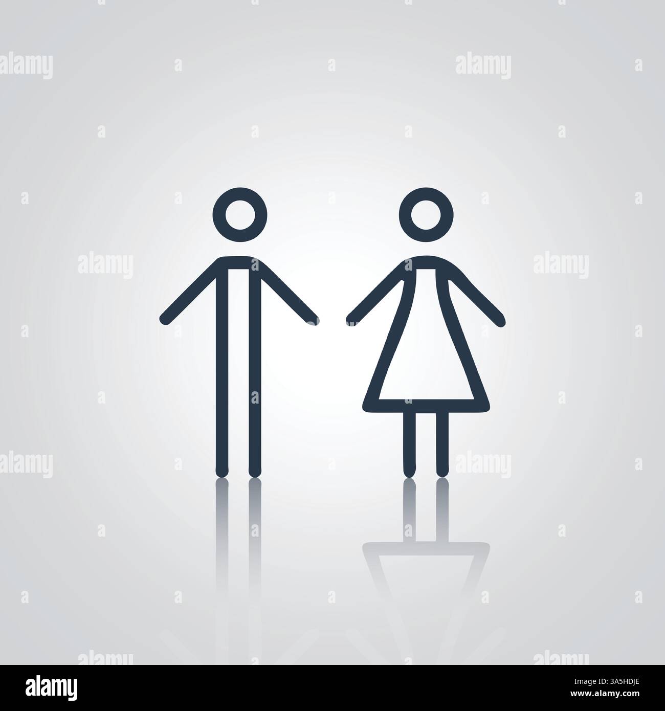 Pictograms of a man and a woman, signs on the restroom doors Stock ...