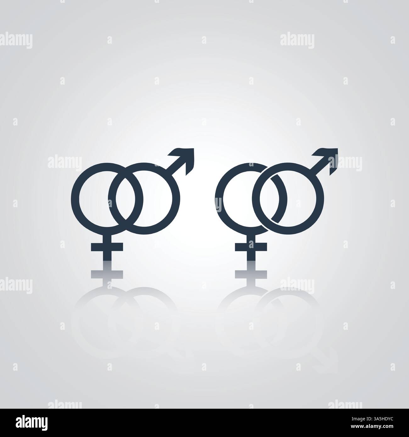 Pictograms of a man and a woman, character signs, icons Stock Vector ...