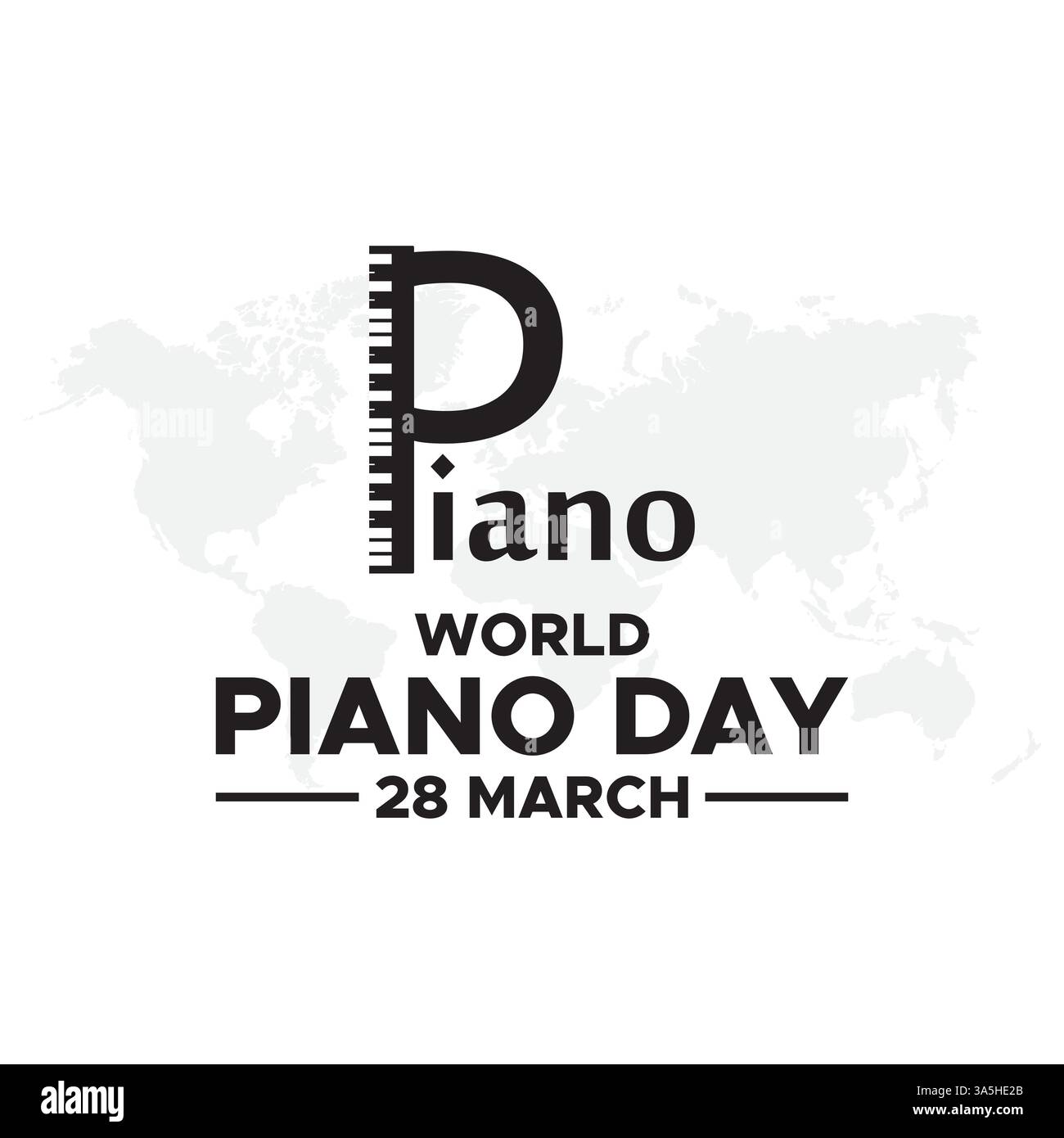 World piano day, world piano day march 28 vector illustration. World ...