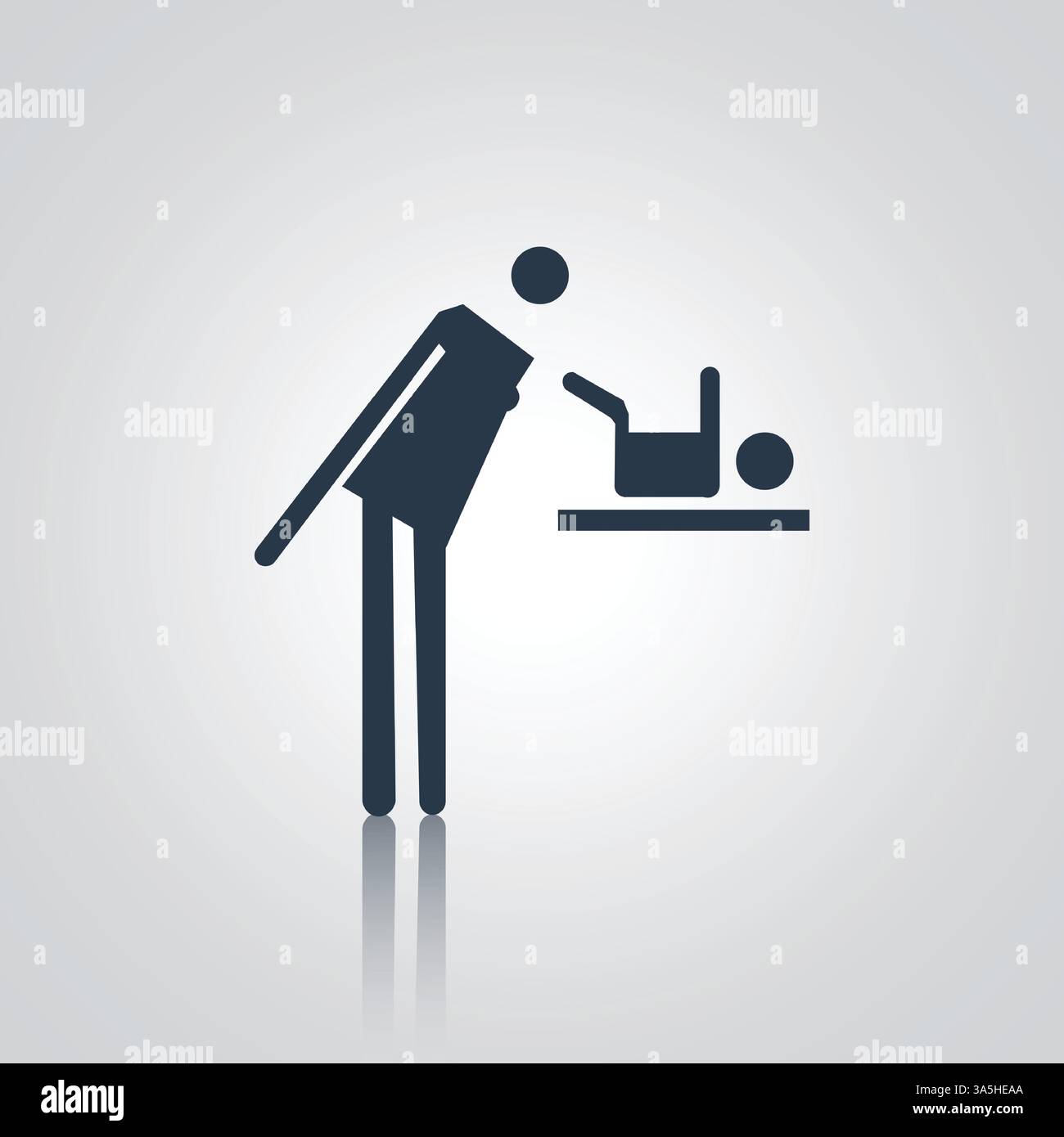 Changing diaper icon, dressing baby icon, mother dressing baby, with a ...