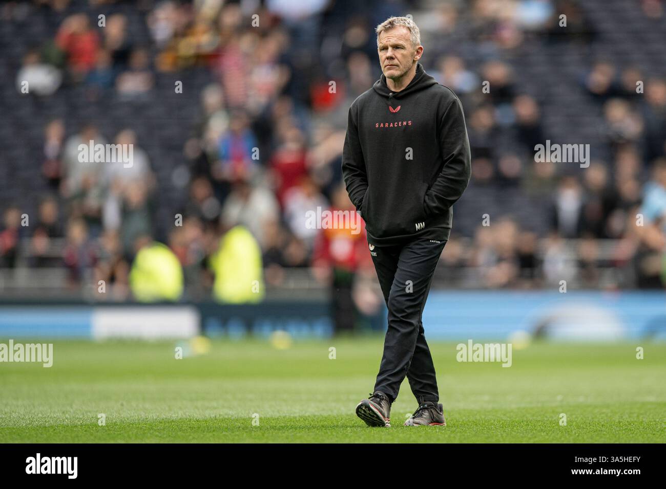 London, UK. 22nd Mar, 2025. Mark McCall Saracens Director of Rugby ...