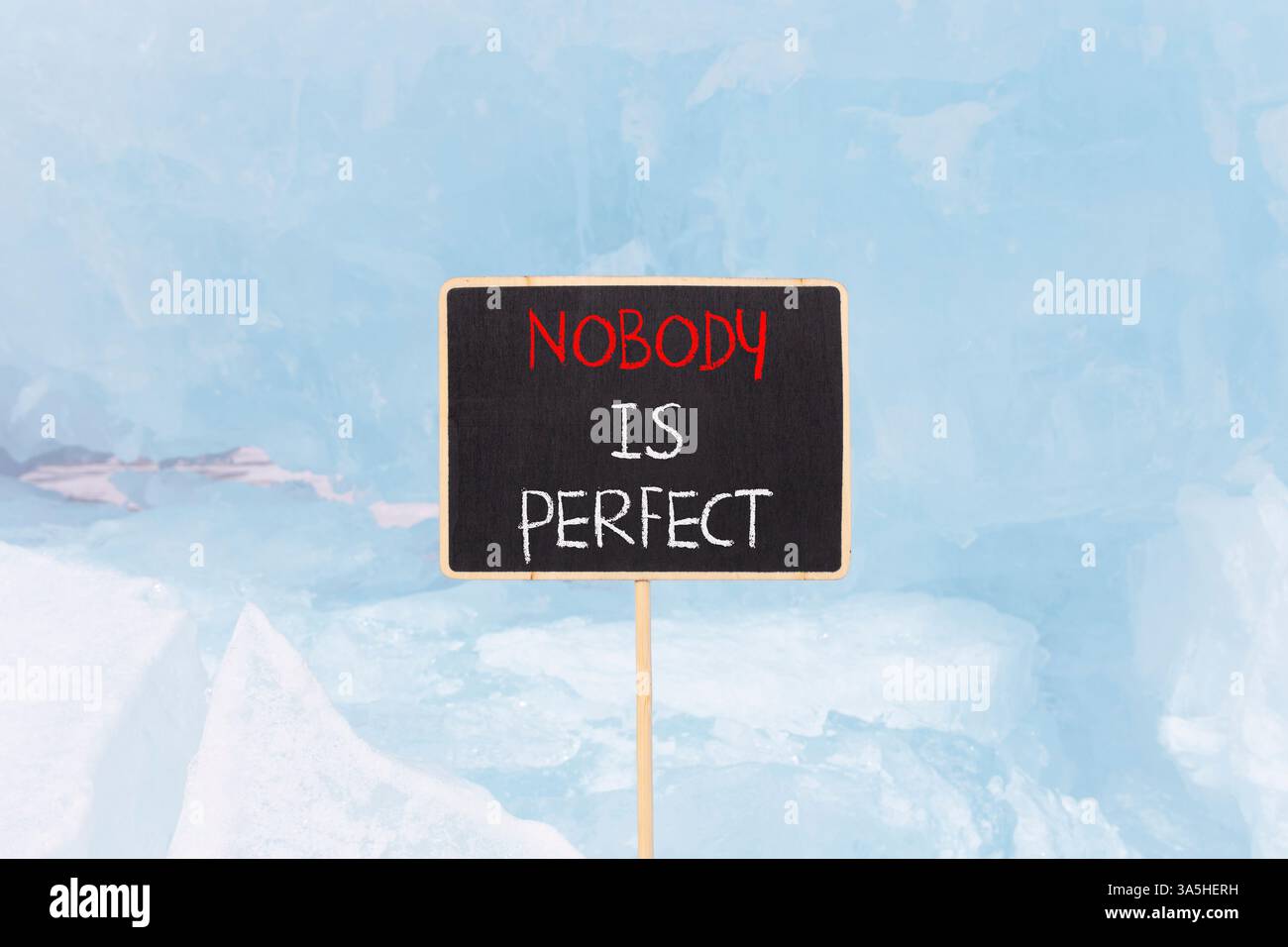 Nobody is perfect symbol. Concept words Nobody is perfect on beautiful ...