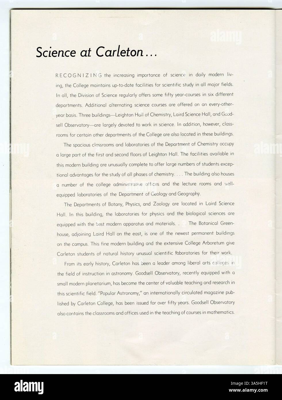 The carleton college 1950 viewbook highlighted academic offerings hi ...