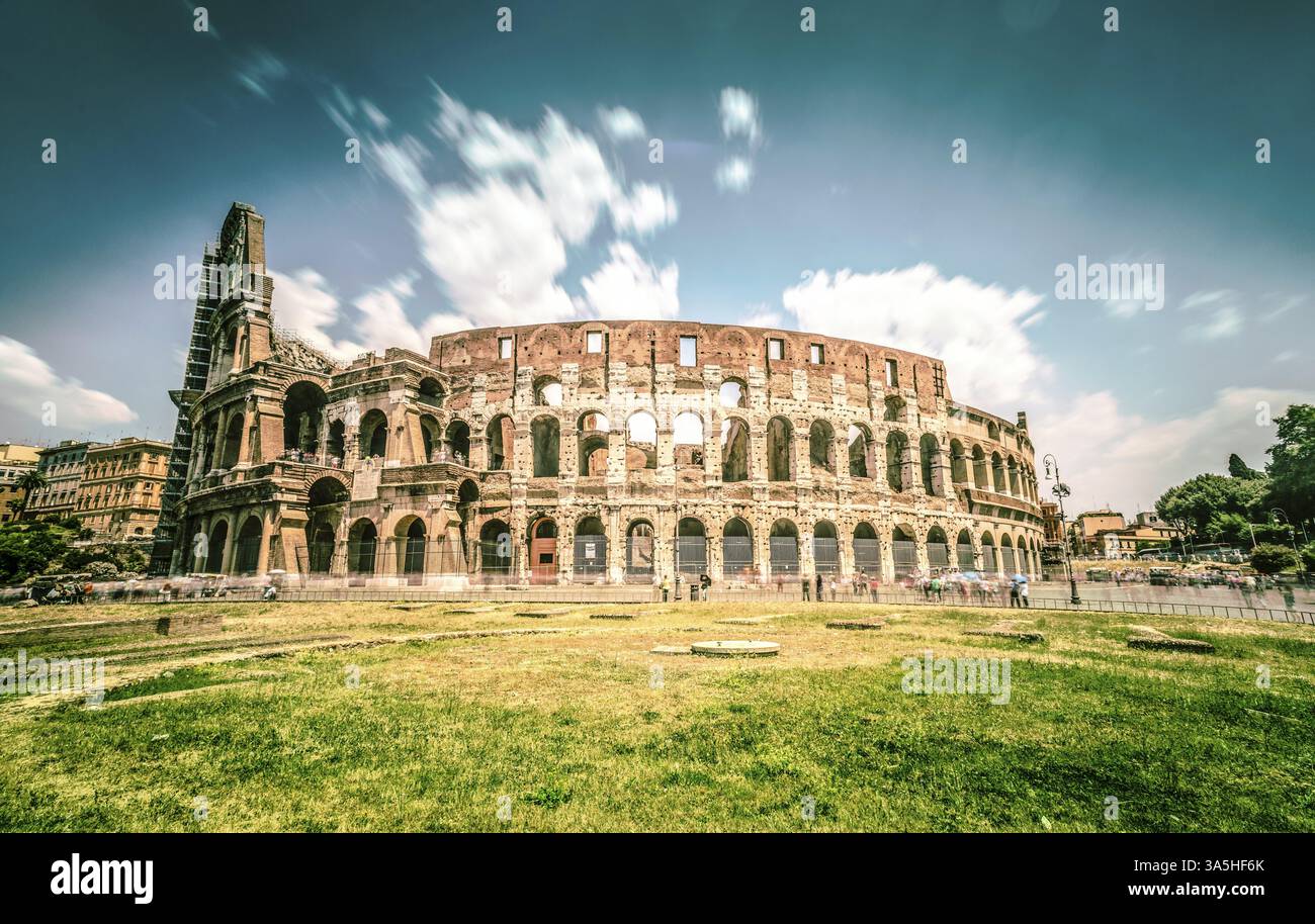 The Colosseum in Rome. Vintage style Stock Photo - Alamy