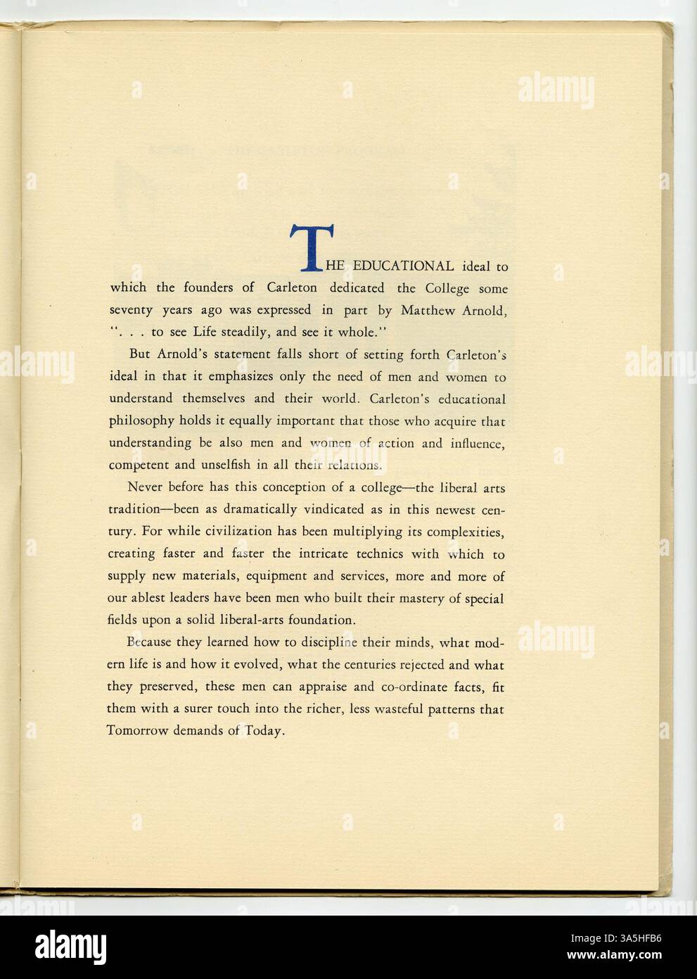 This 1934 viewbook for carleton college presented an overview of hi-res stock photography and ...