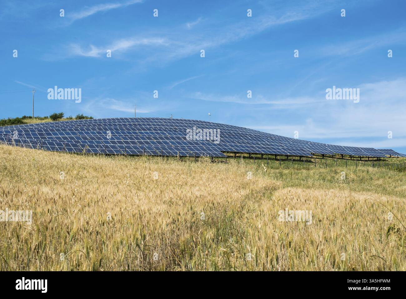 Solar panels in sustainable rural hi-res stock photography and images ...