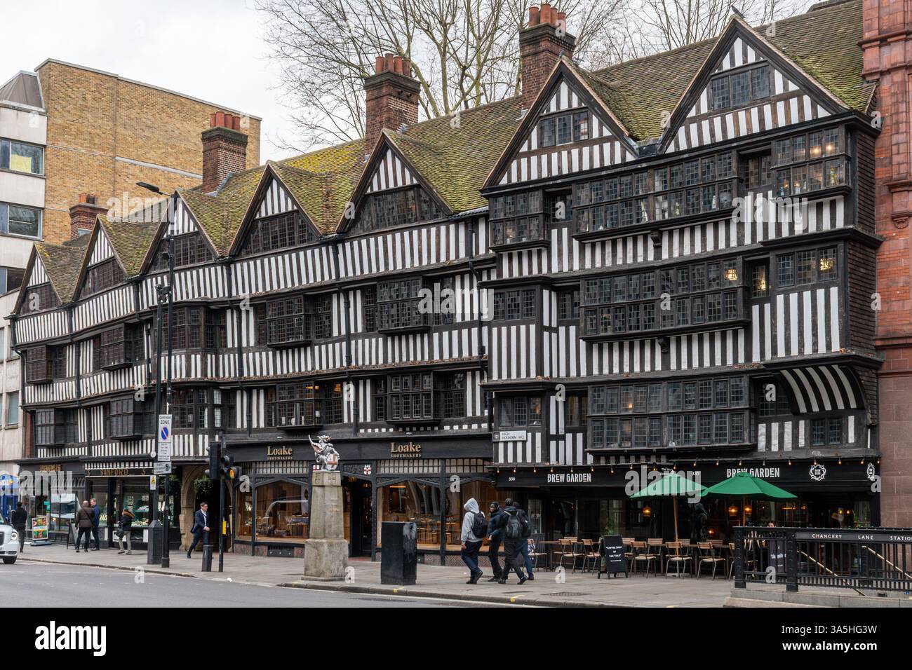 Staple Inn, a part-Tudor building on High Holborn street in the City of ...