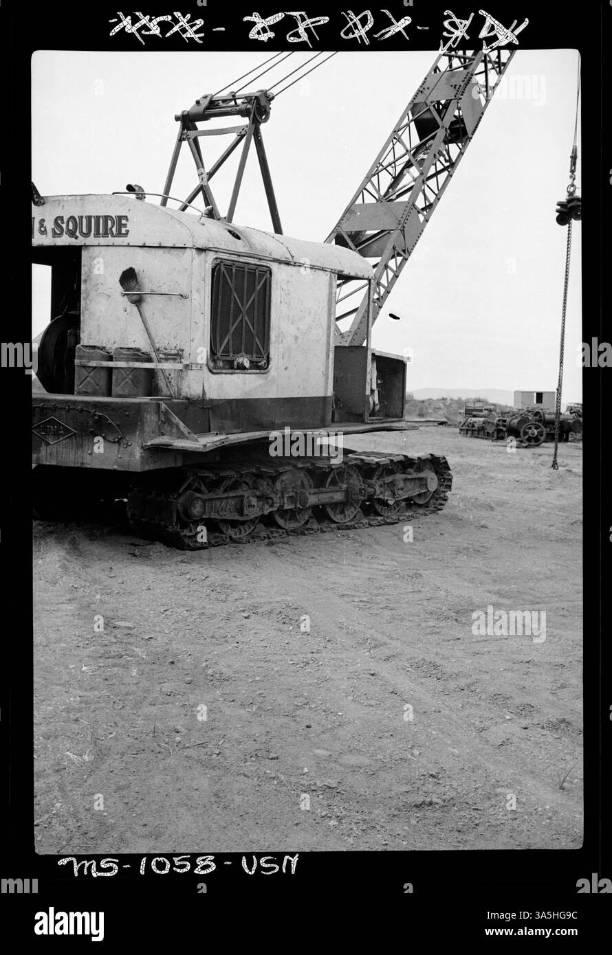 This photograph shows the drag line machine used at the Jackson ...