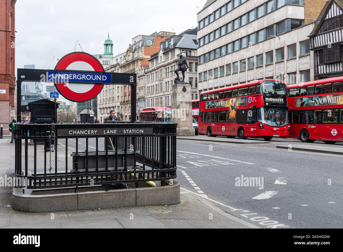 Chancery Lane underground station in London, England, UK. Entrance to ...