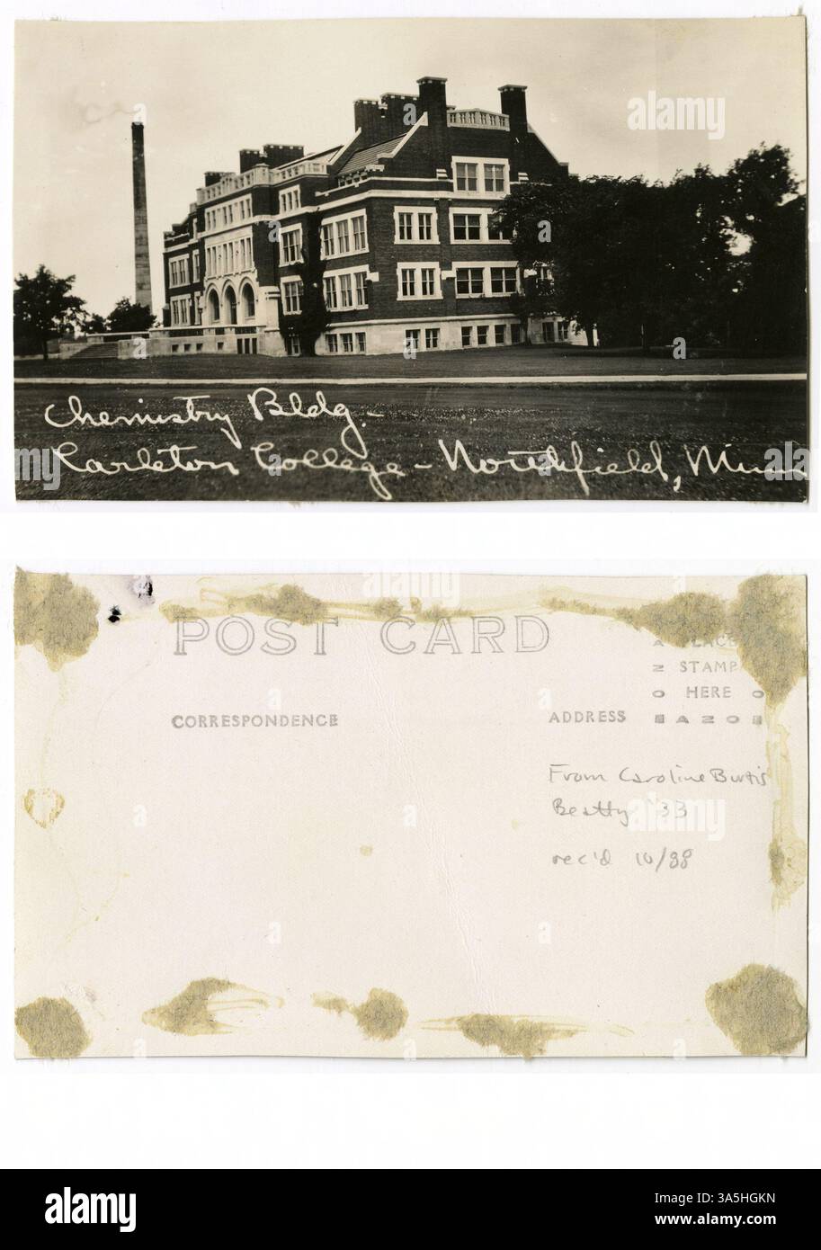 Exterior view from the east of Leighton Hall, including the campus ...