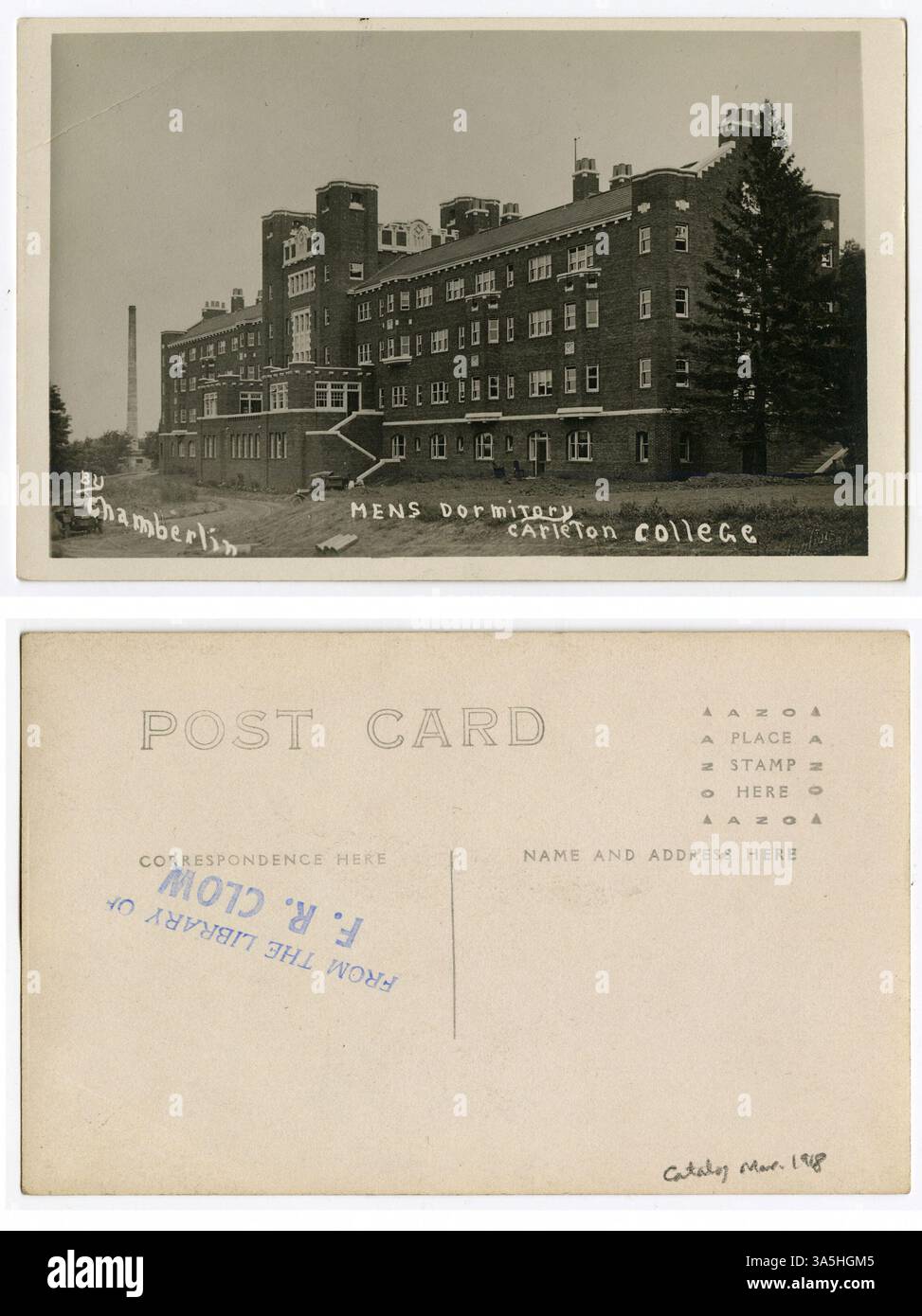 Exterior view of West Hall men's dormitory (later renamed Burton Hall ...