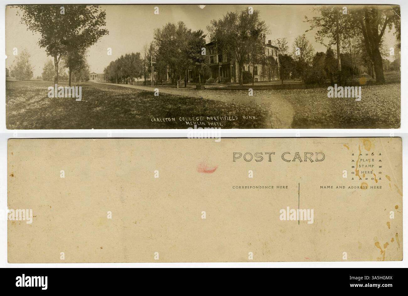 Campus view of Carleton College looking northeast from First Street ...