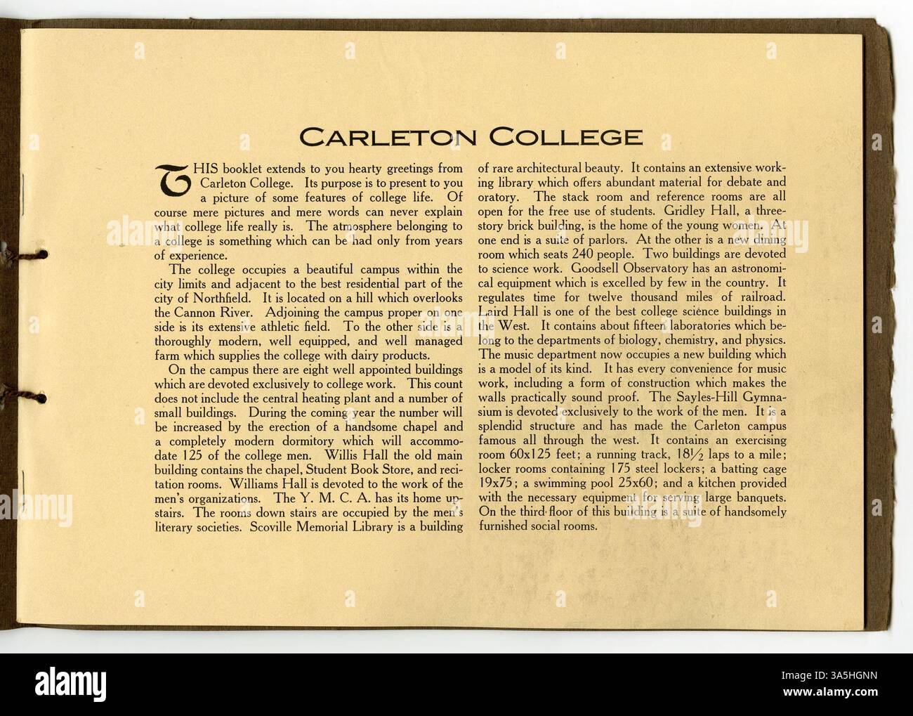 The Carleton College viewbook from 1915 provides prospective students with information about the ...