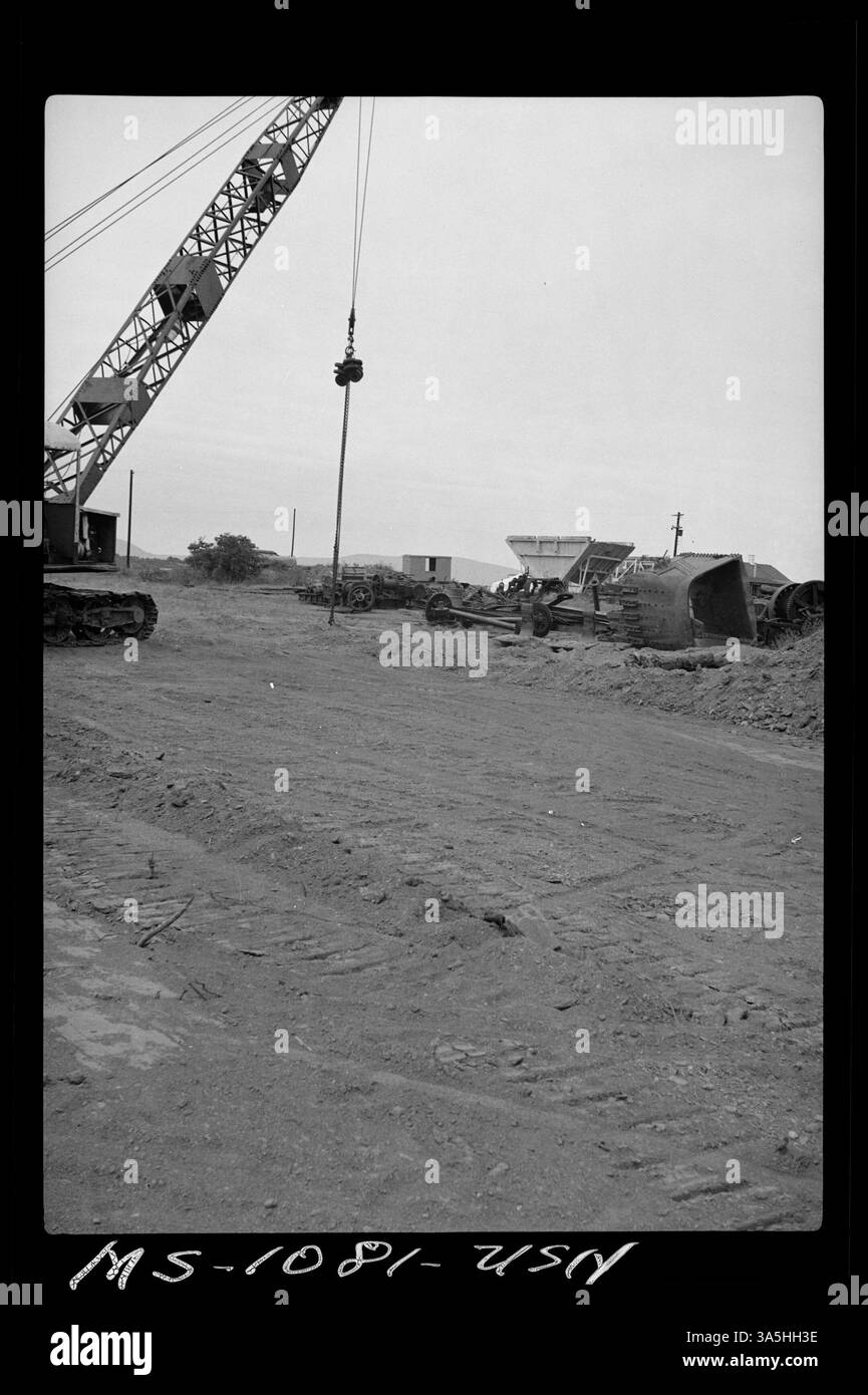 The lever of a dragline at the Jackson Squires Strip Mine in Mansfield ...