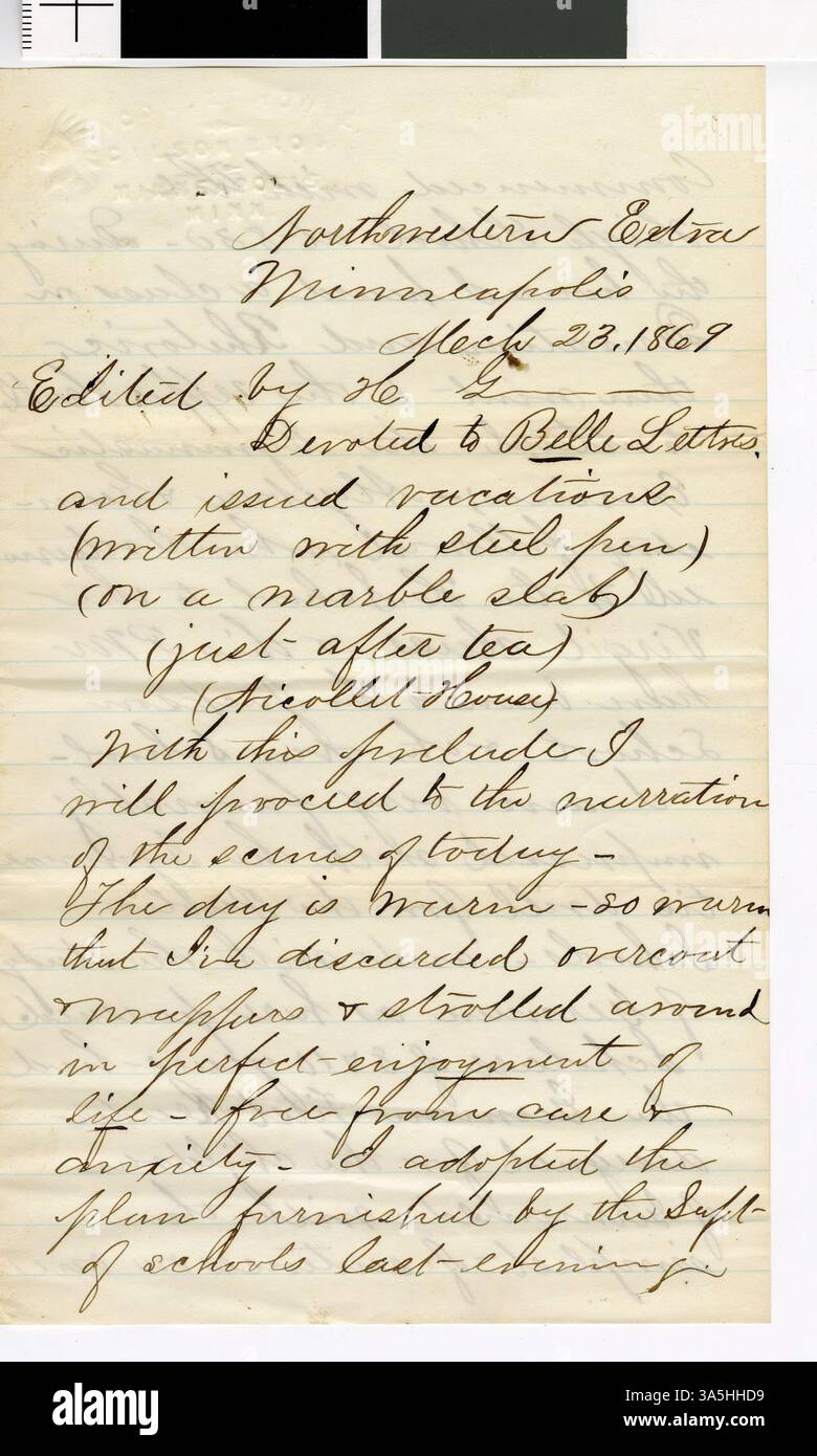 Describing his life and duties at carleton college hi-res stock ...