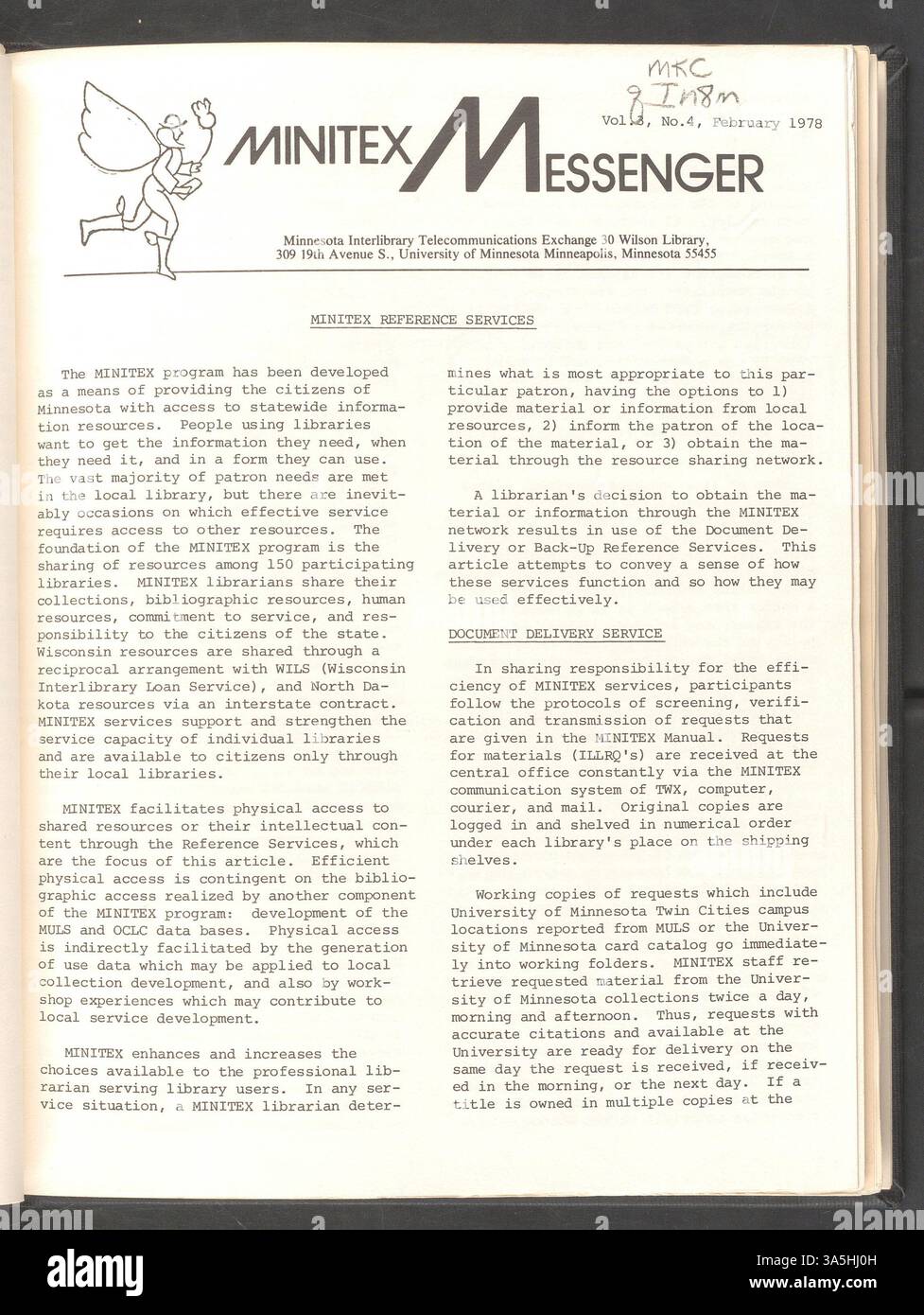 The february 1978 edition of minitex messenger includes articles hi-res ...