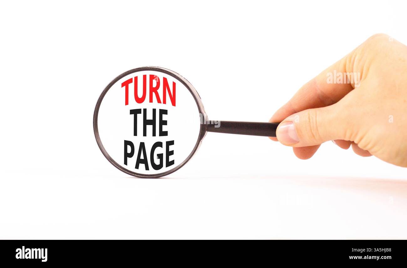 Turn the page symbol. Concept words Turn the page in beautiful ...