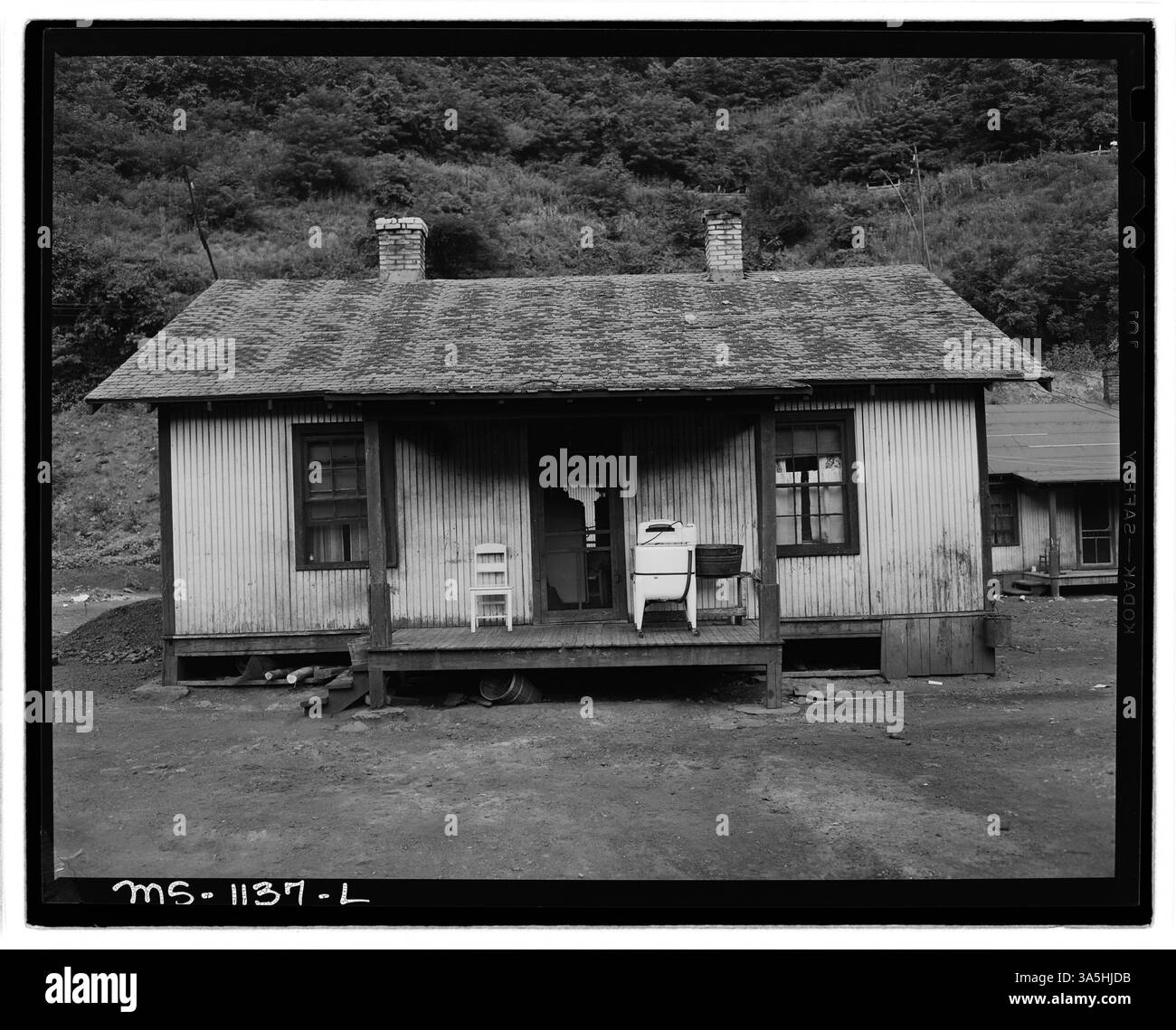 The home of a miner in a company housing project near the Exeter Mine in Welch, McDowell County ...