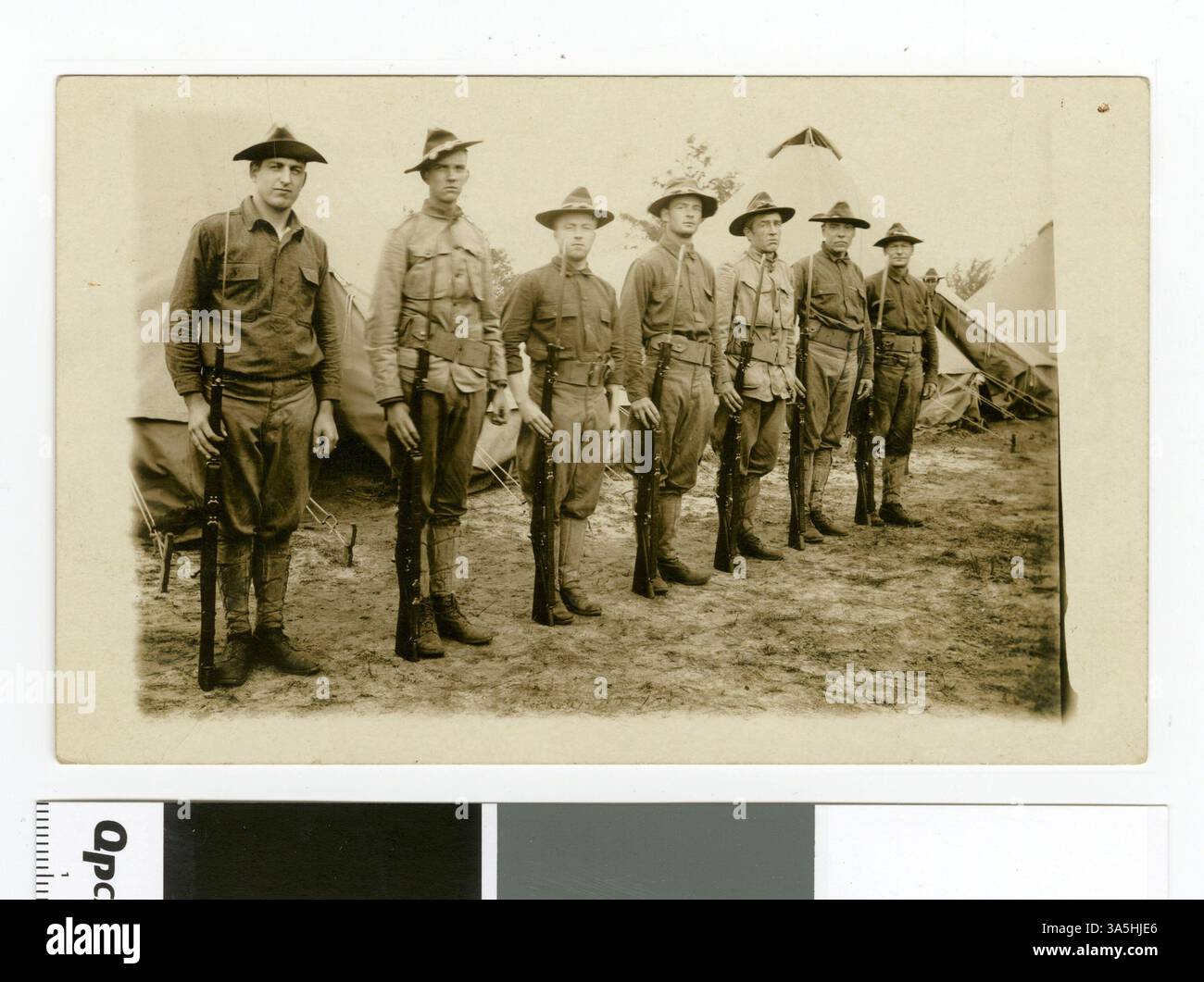 This postcard shows several members of Company K, Second Regiment of ...