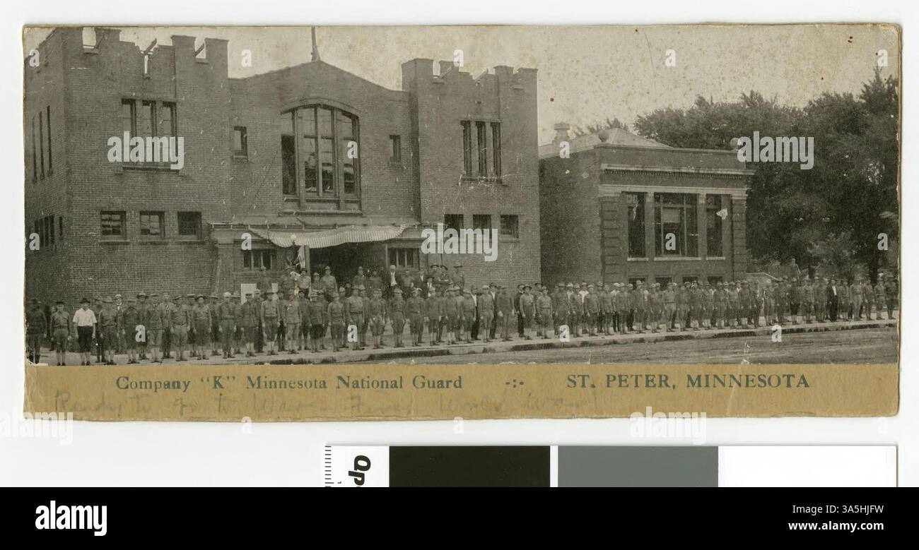 This photograph shows soldiers from Company K of the Second Regiment of ...