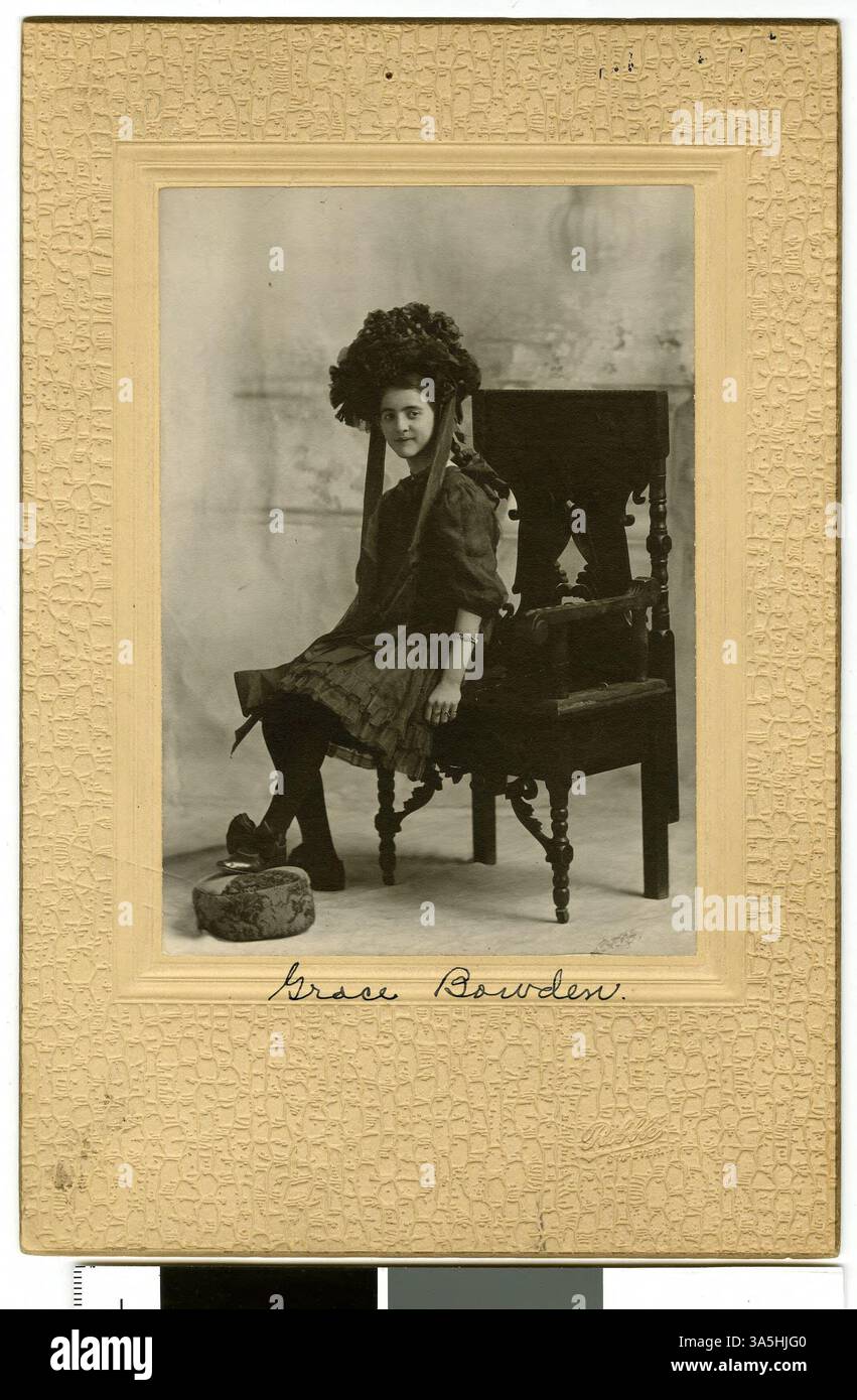 This photograph shows Grace Bowden, a young woman from St. Peter who ...