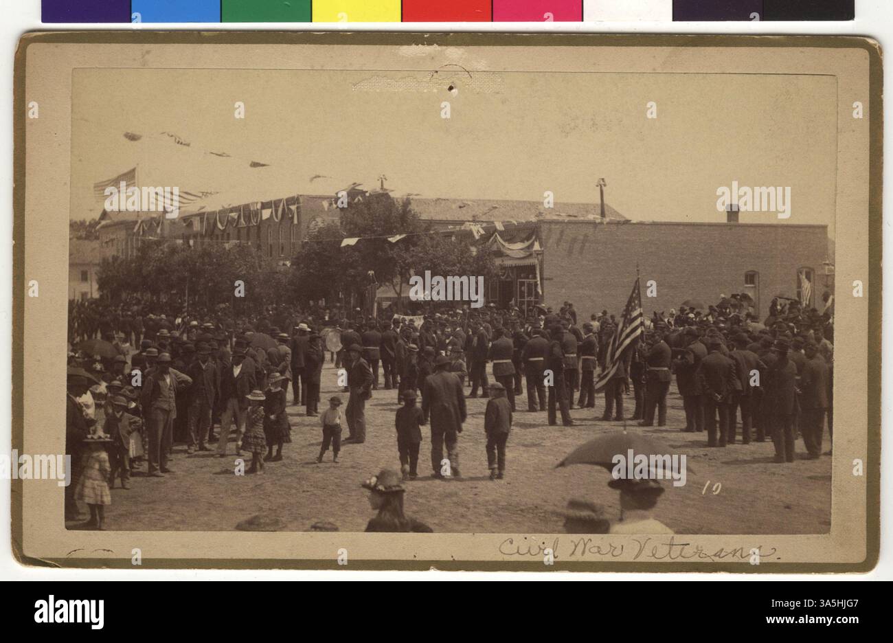 This photograph shows a group of Civil War veterans in St. Peter before ...