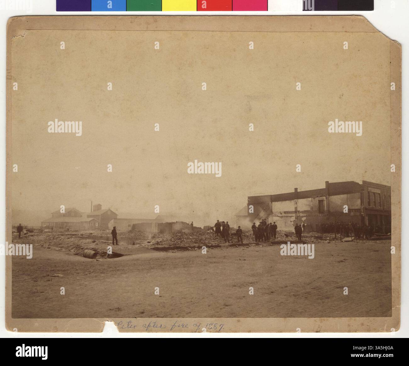 This photograph shows the aftermath of the November 1887 fire in St ...