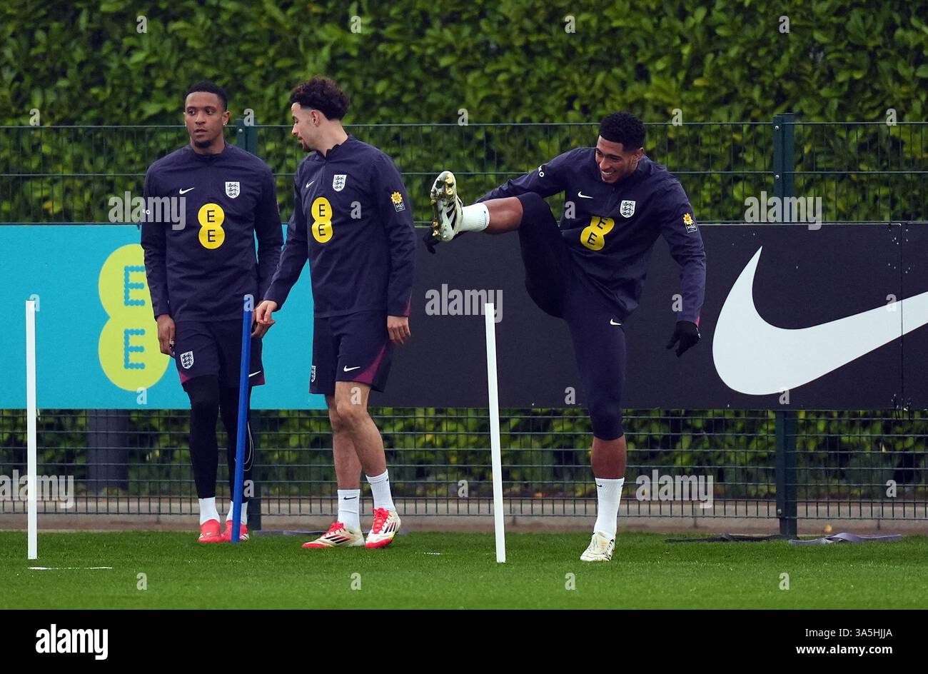 England's Jude Bellingham during a training session at Tottenham ...