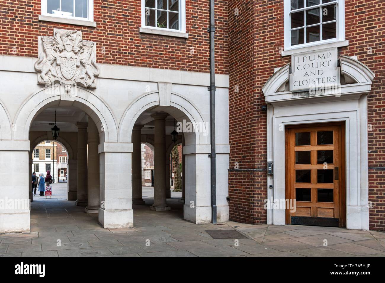 View of 1 Pump Court and cloisters in Inner Temple, one of the Inns of ...