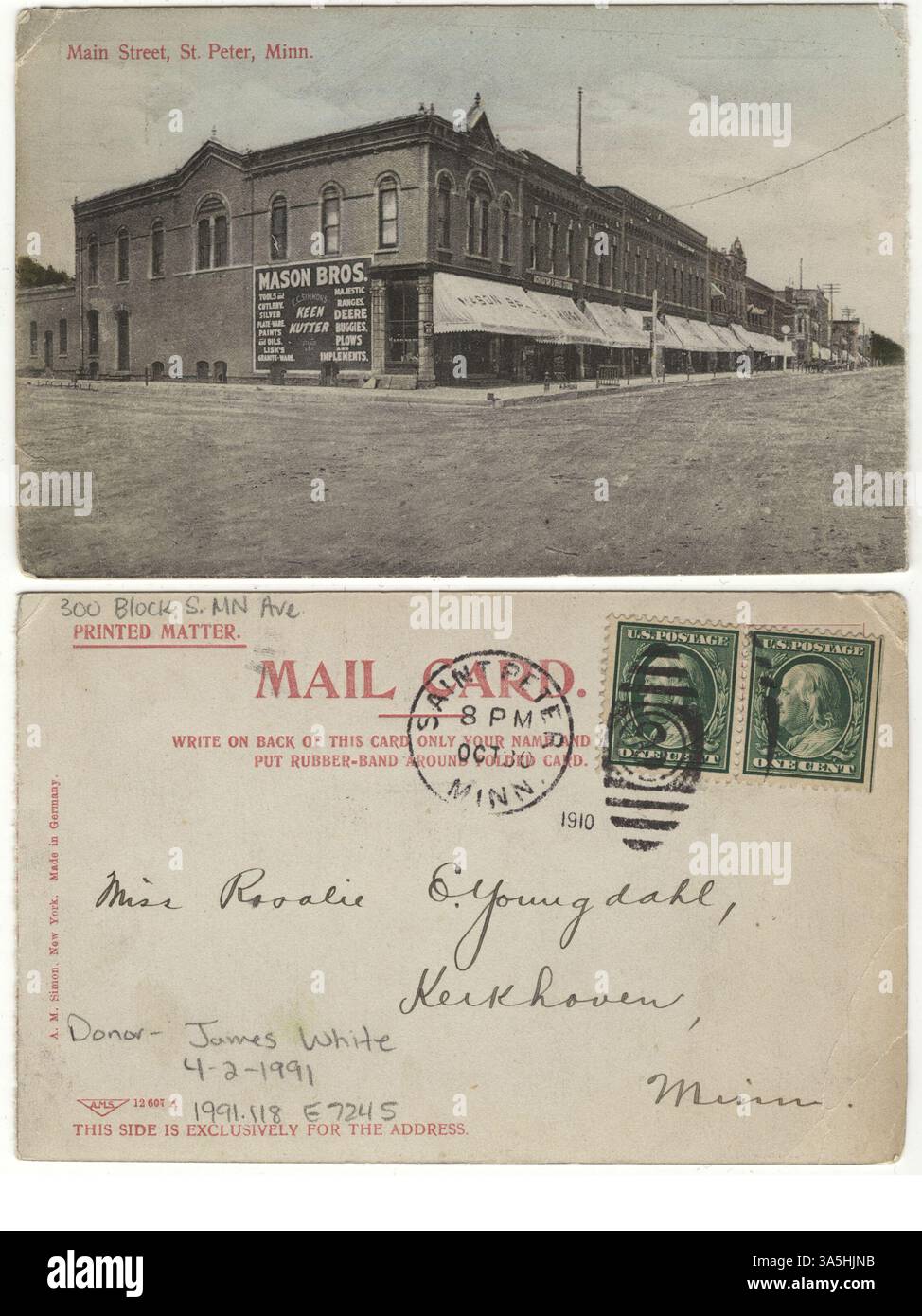 This view shows businesses along the 300 block of South Minnesota ...