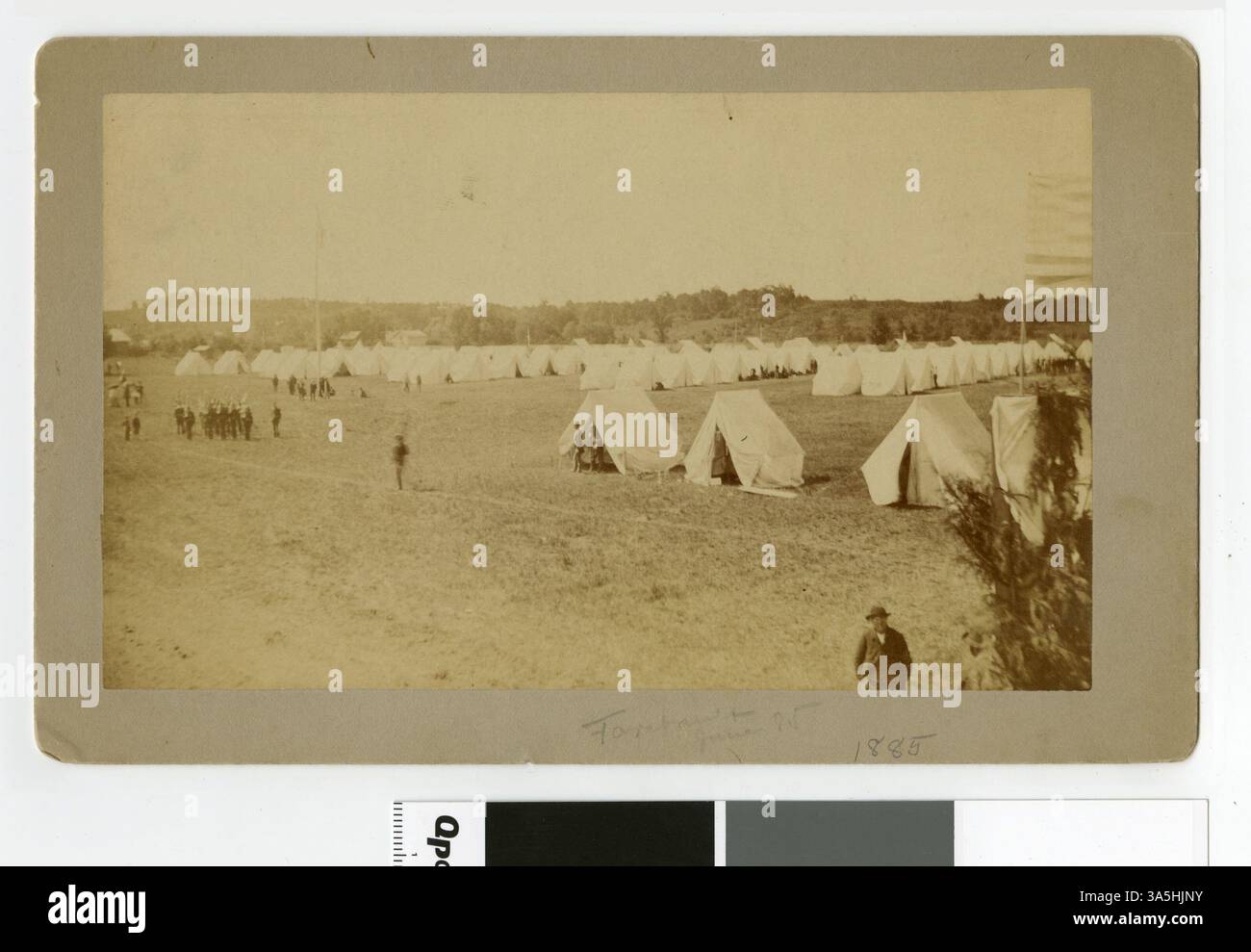 This photograph shows an encampment of the Second Regiment of the ...