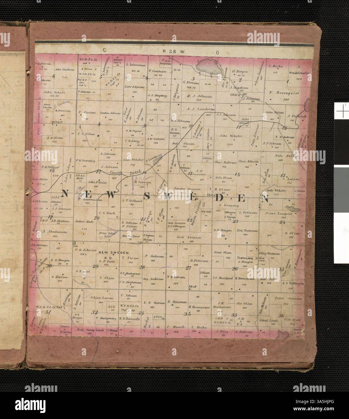 The 1885 Nicollet County map, published by Haynes & Woodard, consists ...