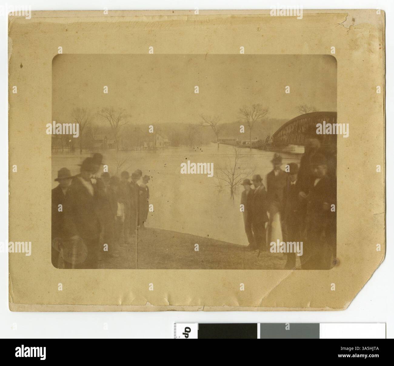 This view shows the Minnesota River flood in St. Peter in 1881, with ...