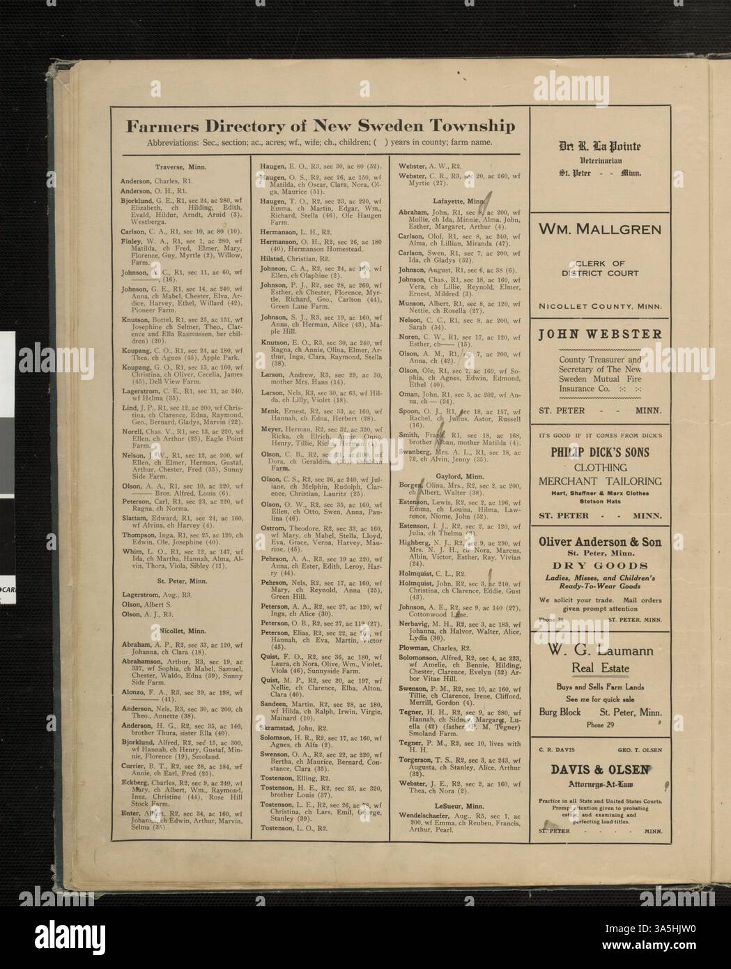 Nicollet county townships hi-res stock photography and images - Alamy