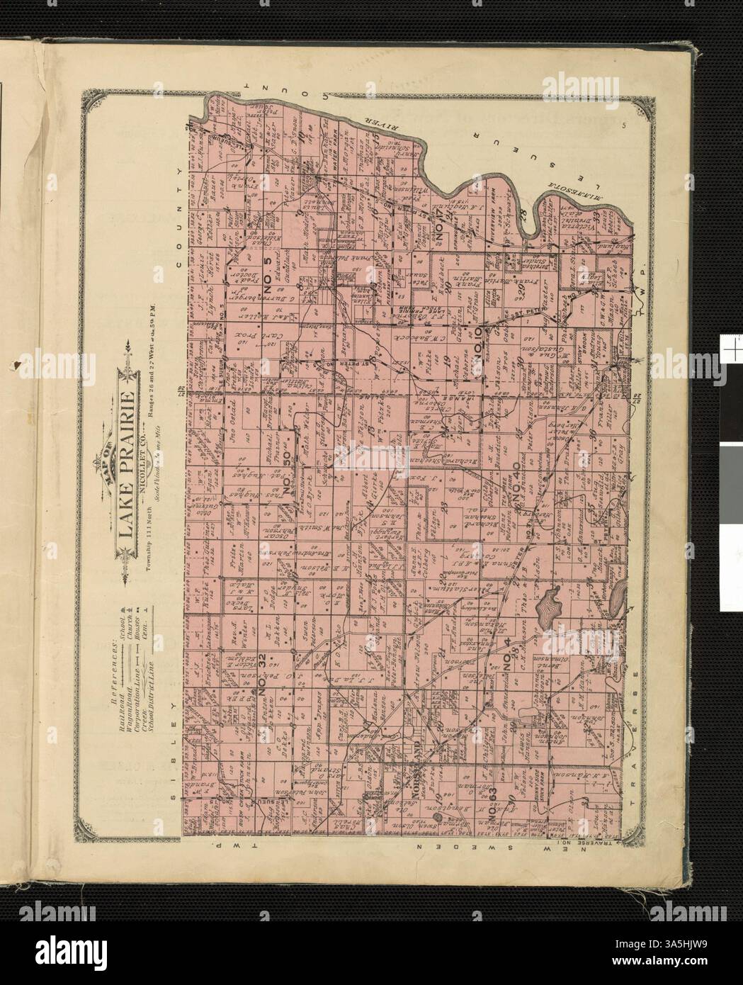 The 1913 Atlas and Farm Directory of Nicollet County features 18 pages ...