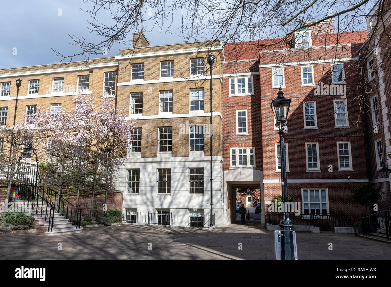 View of Inner Temple buildings and courtyard, one of the Inns of Court ...