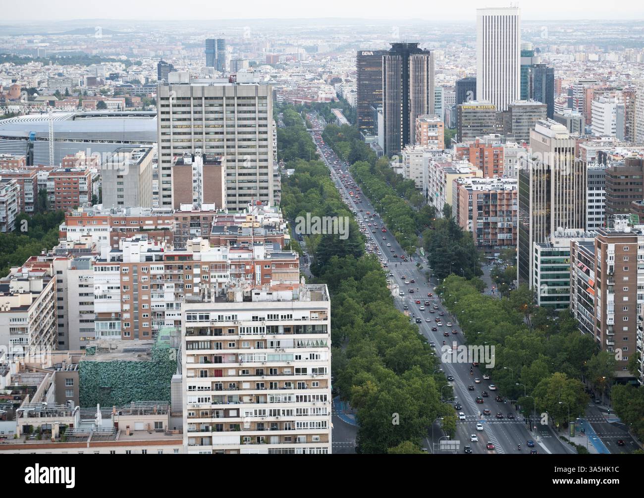 Madrid, September 19, 2023. Realia Tower. From Madrid to Heaven. Sunset ...