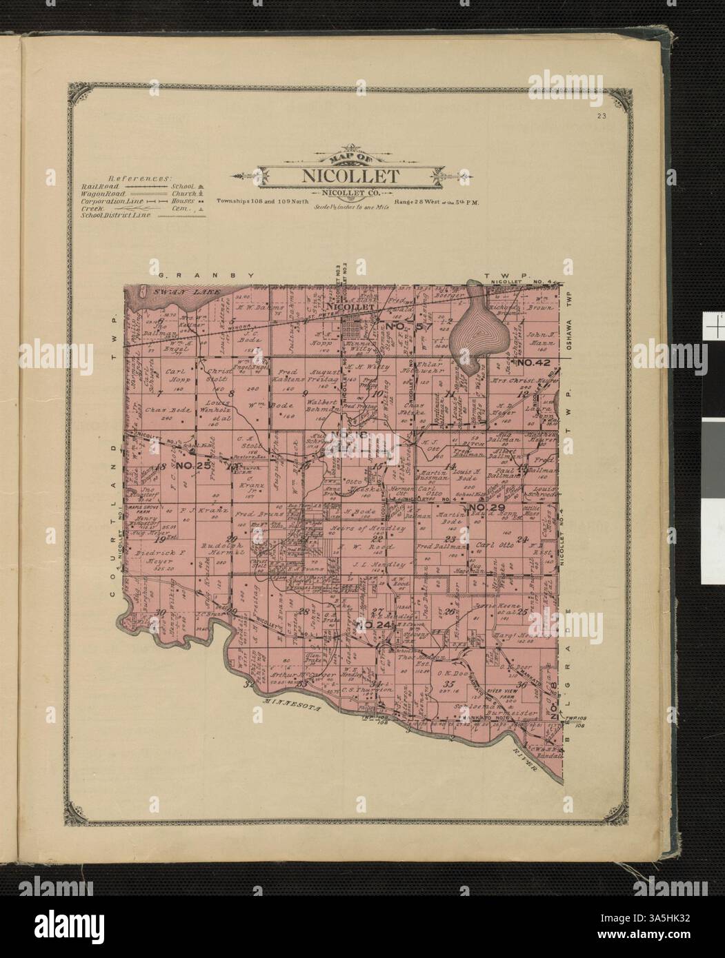 This 1913 Atlas and Farm Directory includes 18 pages of color maps of ...