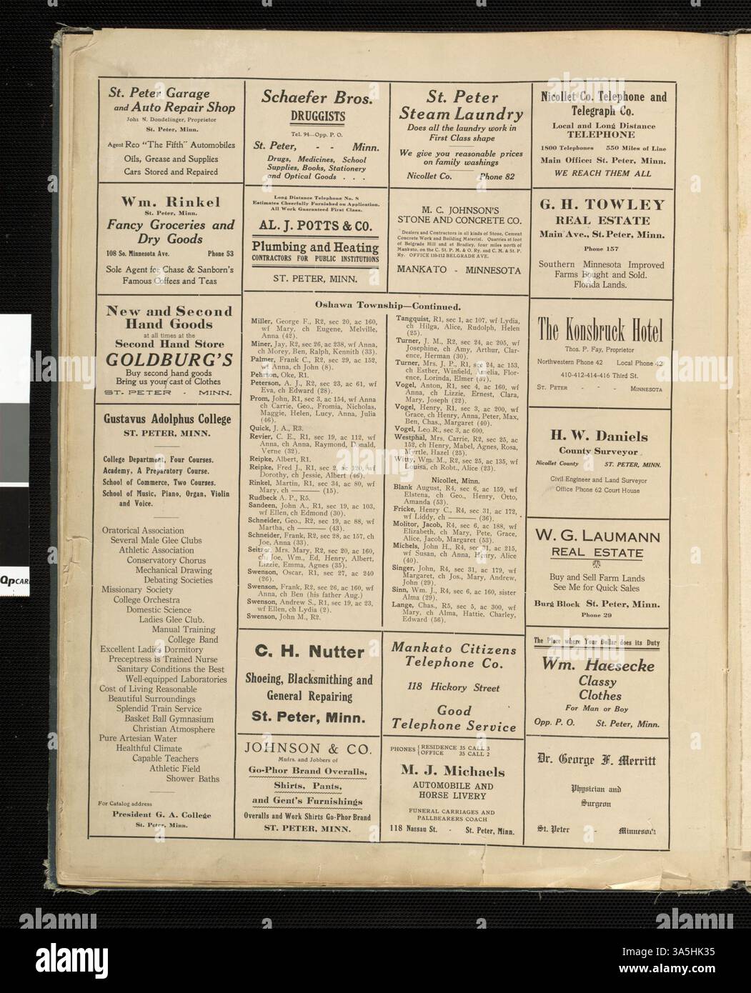 The 1913 Atlas of Nicollet County contains detailed color maps of the ...