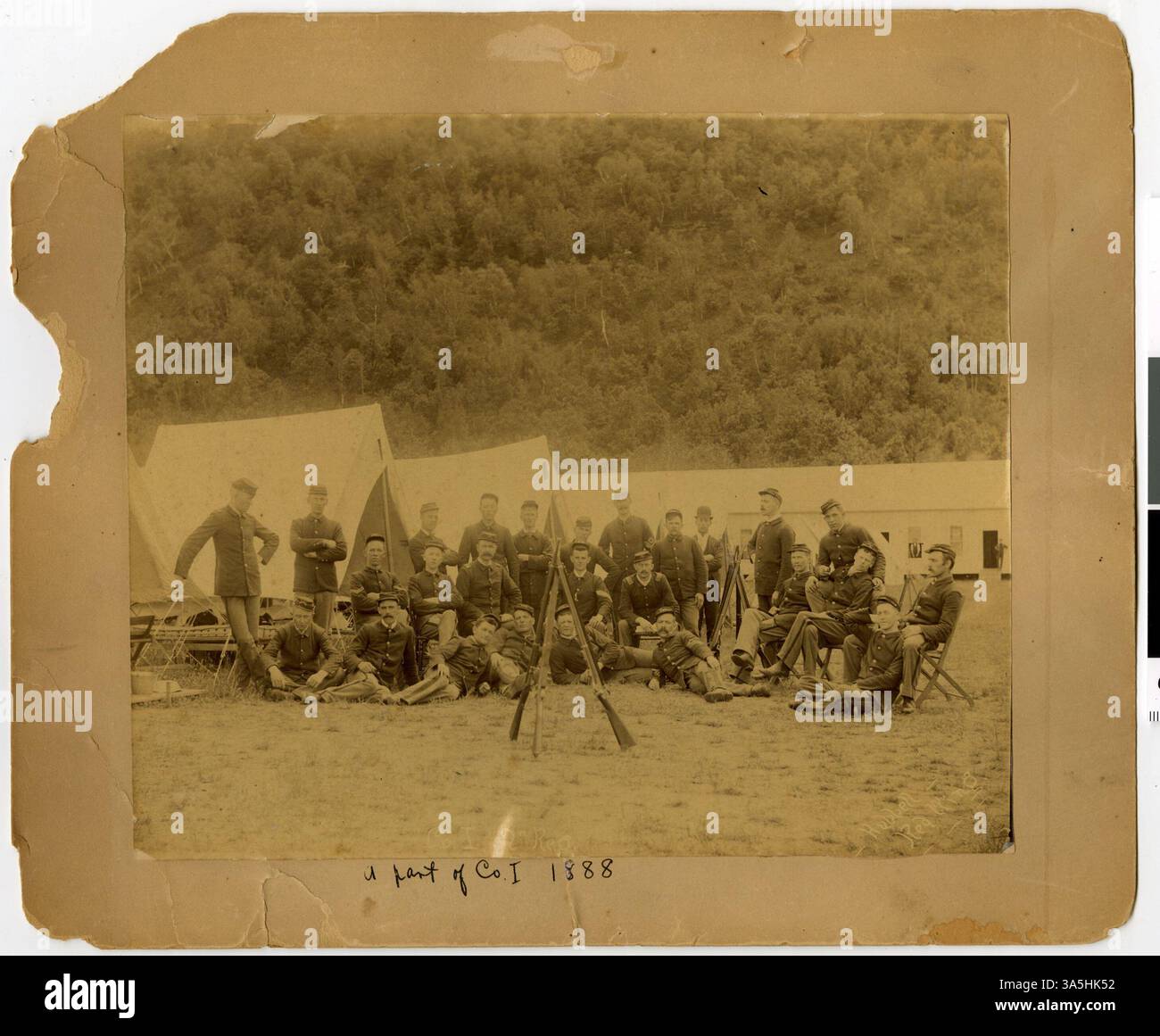 This photograph shows soldiers from Company I of the Minnesota National ...