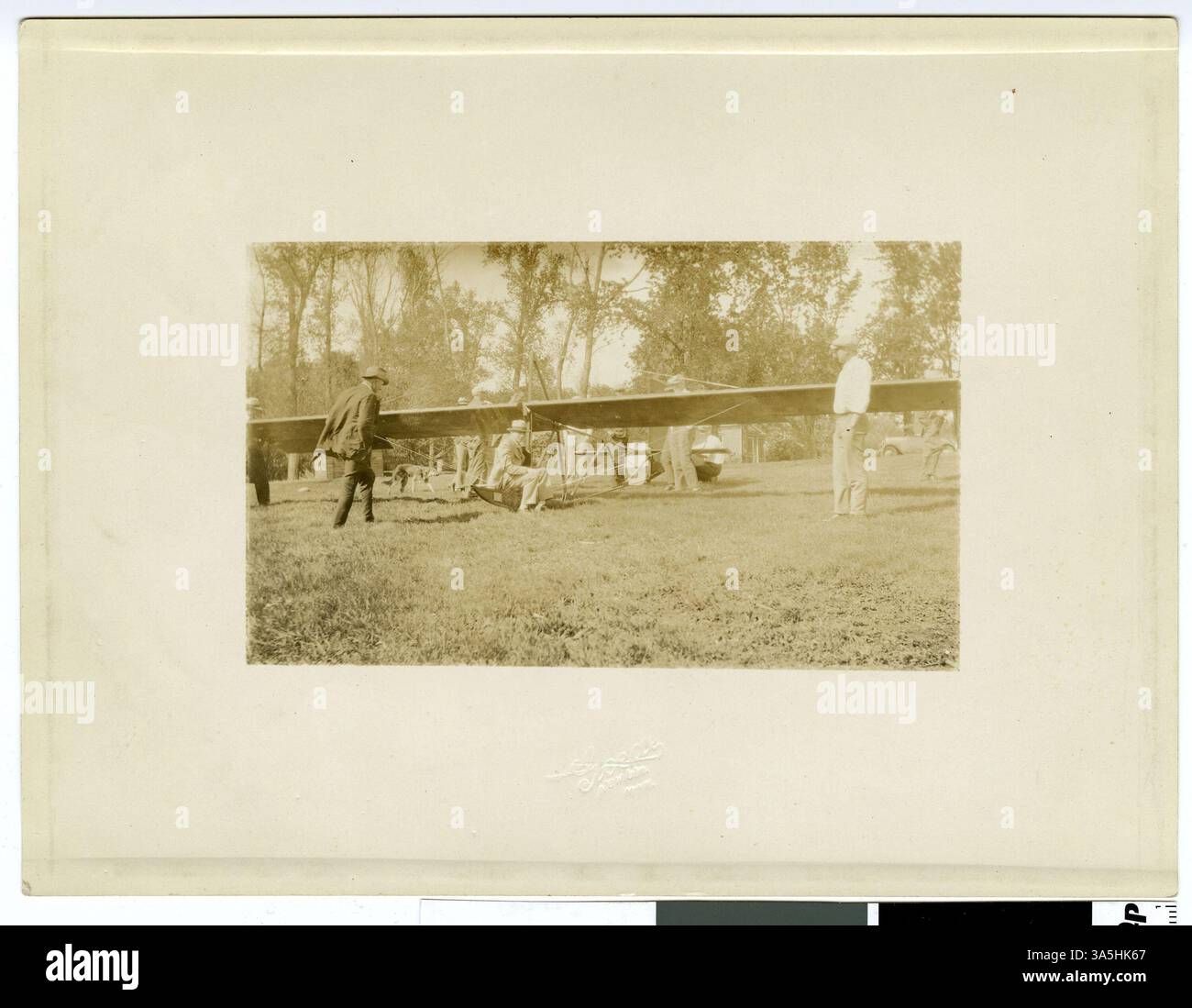This image shows members of the Lafayette Glider Club, founded in 1930 ...
