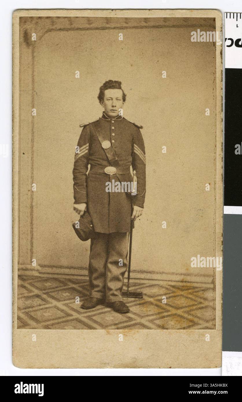 A portrait of Civil War veteran William B. Stone, shown in his uniform ...