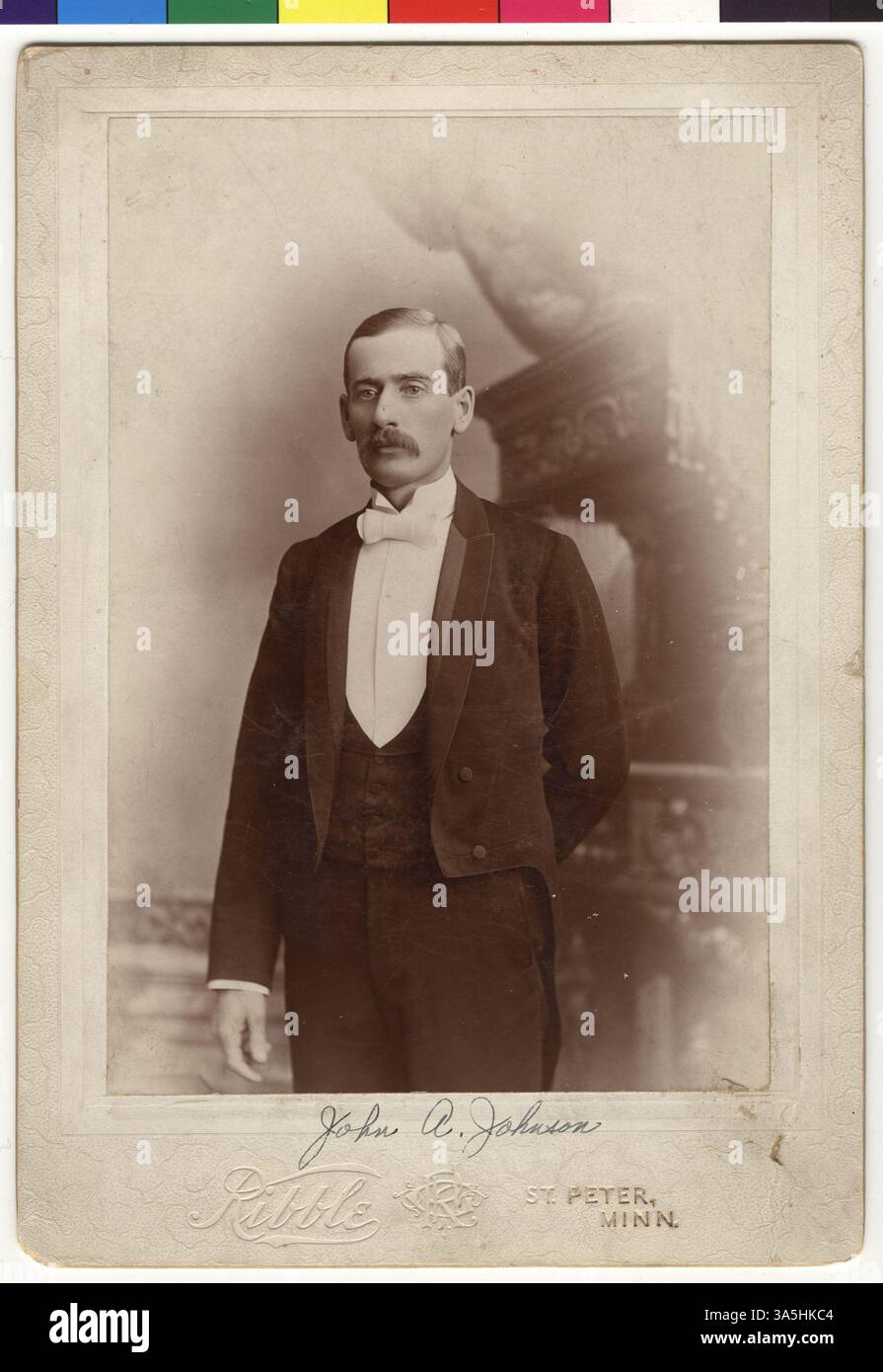 This photograph depicts John A. Johnson, governor of Minnesota from ...