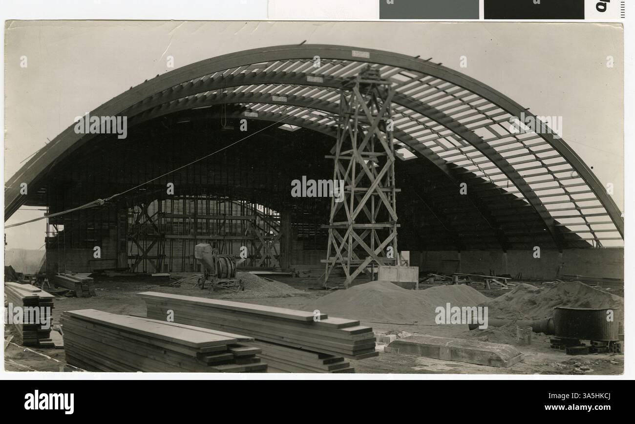 This photograph captures the construction of myrum memorial fiel hi-res ...