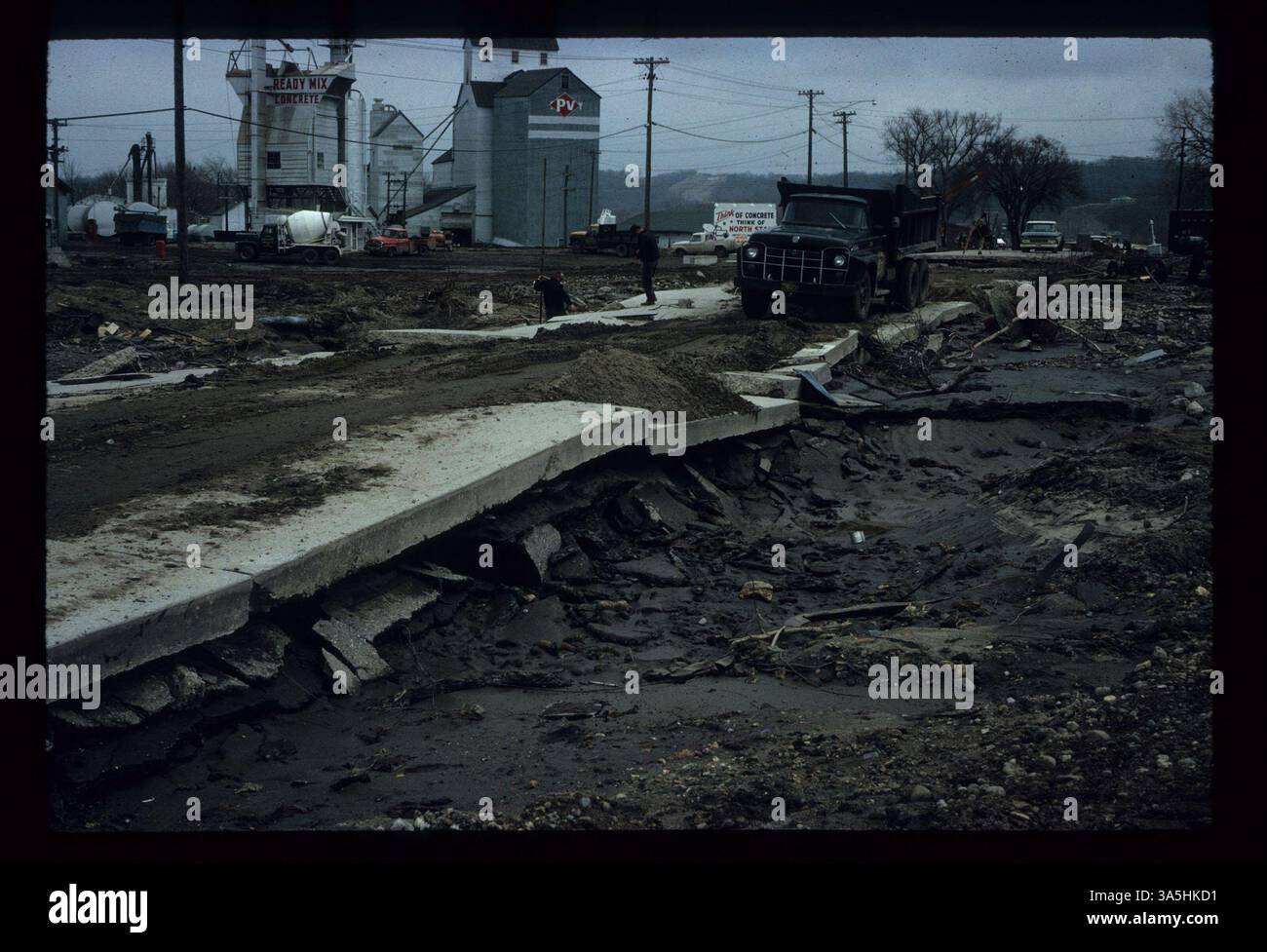 This image depicts Highway 99 east of St. Peter during the 1965 ...